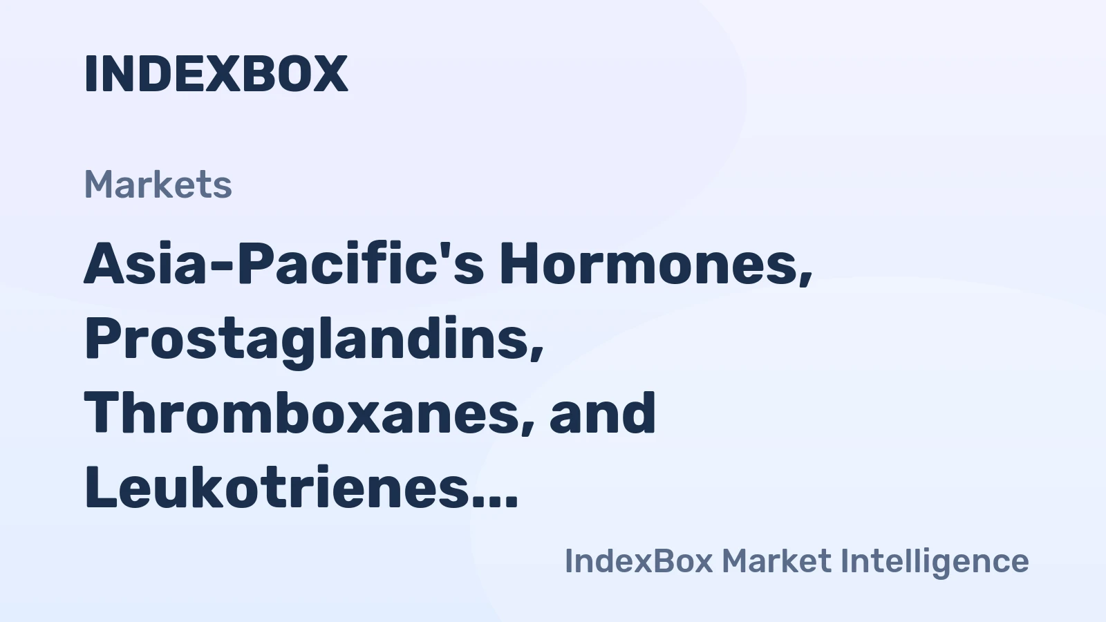 Asia-Pacific's Hormones, Prostaglandins, Thromboxanes, and Leukotrienes Market Expected to Continue Upward Consumption Trend with Market Volume Reaching 8.3K Tons and Value Reaching $17.6B by 2035