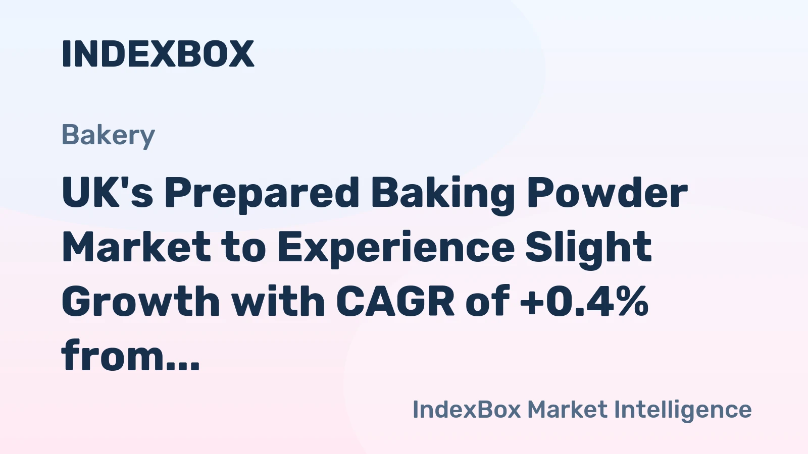UK's Prepared Baking Powder Market to Experience Slight Growth with CAGR of +0.4% from 2024 to 2035