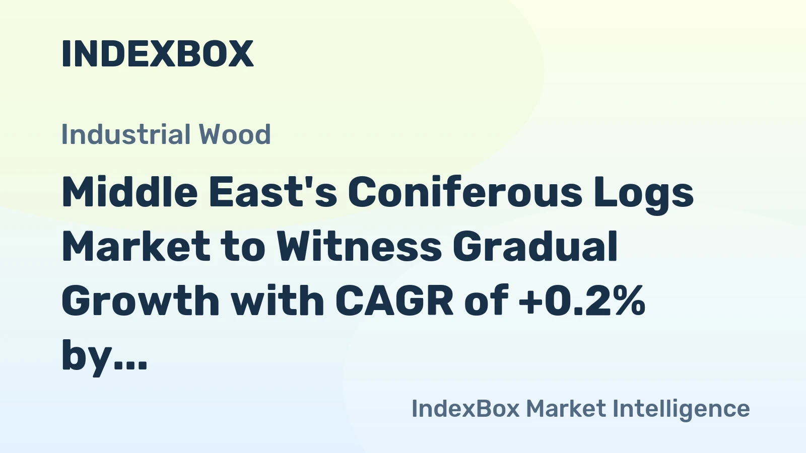 Middle East's Coniferous Logs Market to Witness Gradual Growth with CAGR of +0.2% by 2035