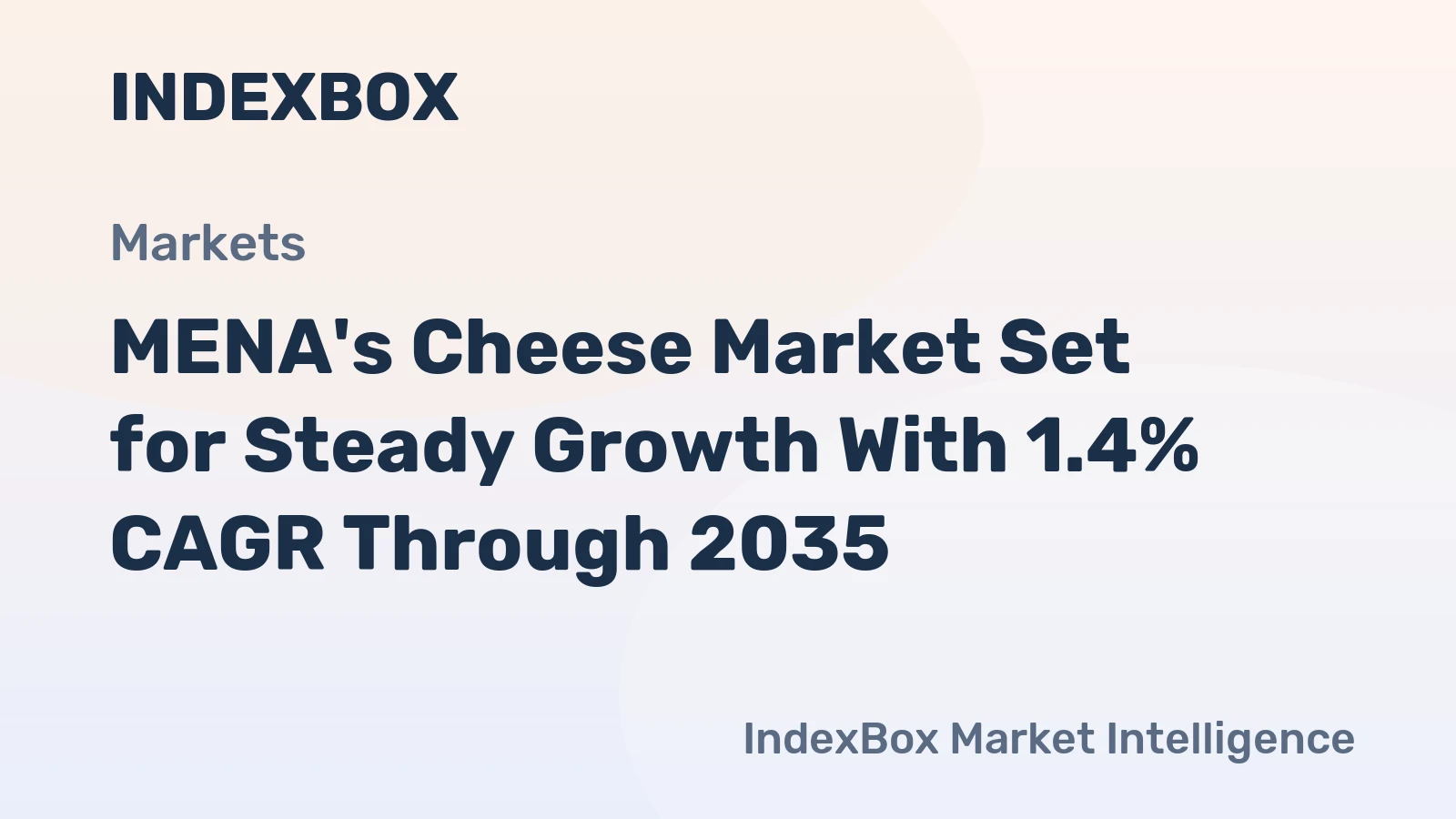 MENA's Cheese Market Set for Steady Growth With 1.4% CAGR Through 2035