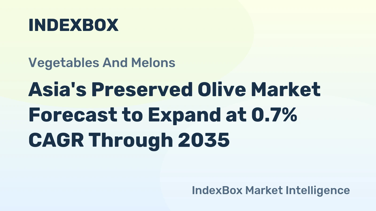 Asia's Preserved Olive Market Forecast to Expand at 0.7% CAGR Through 2035