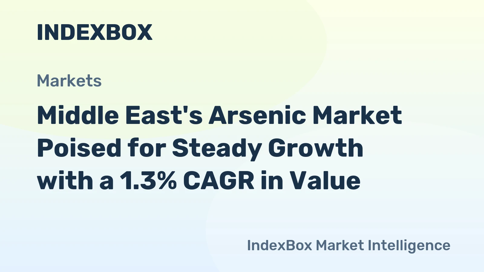 Middle East's Arsenic Market Poised for Steady Growth with a 1.3% CAGR in Value
