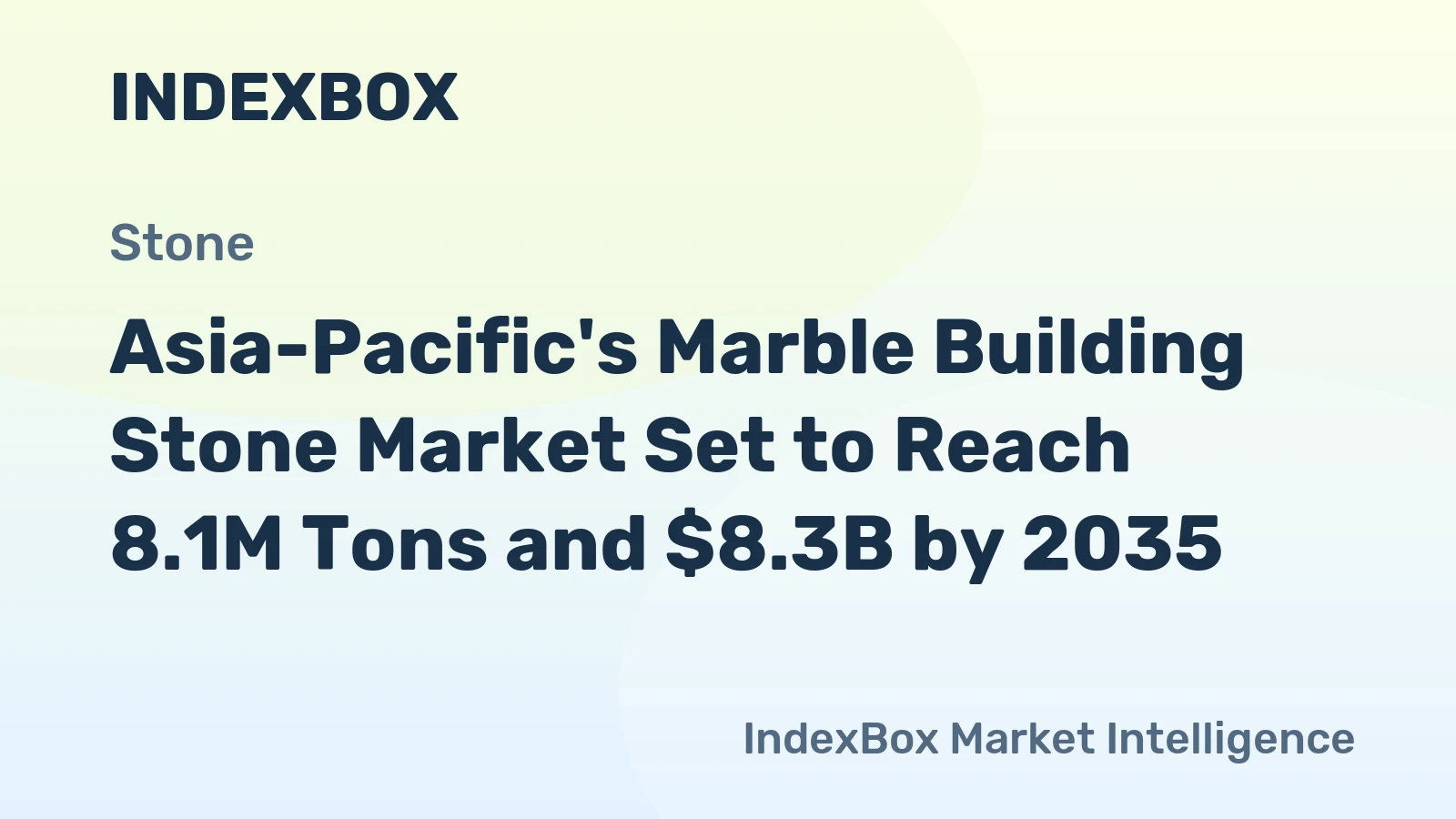 Asia-Pacific's Marble Building Stone Market Set to Reach 8.1M Tons and $8.3B by 2035