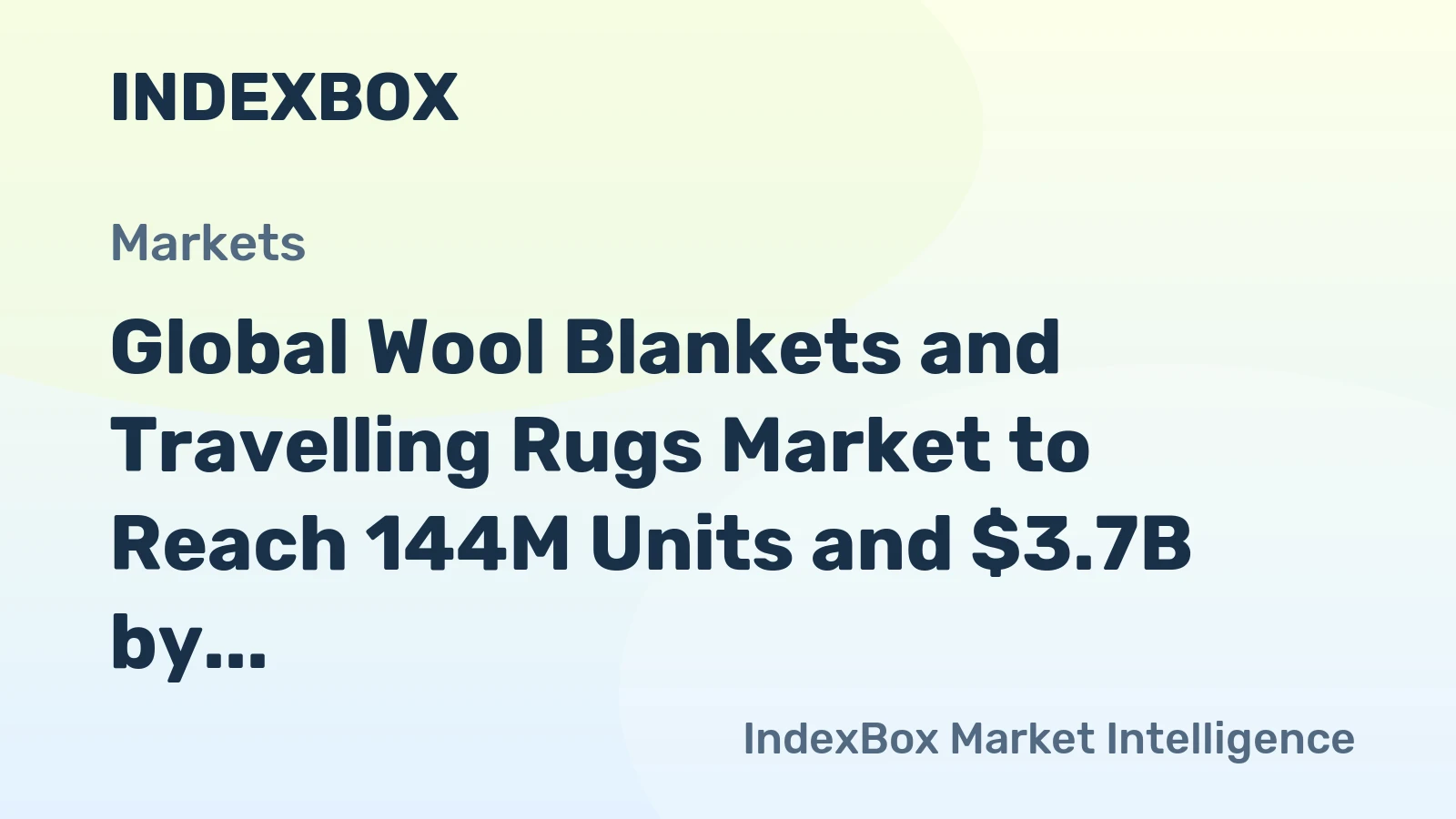 Global Wool Blankets and Travelling Rugs Market to Reach 144M Units and $3.7B by 2035