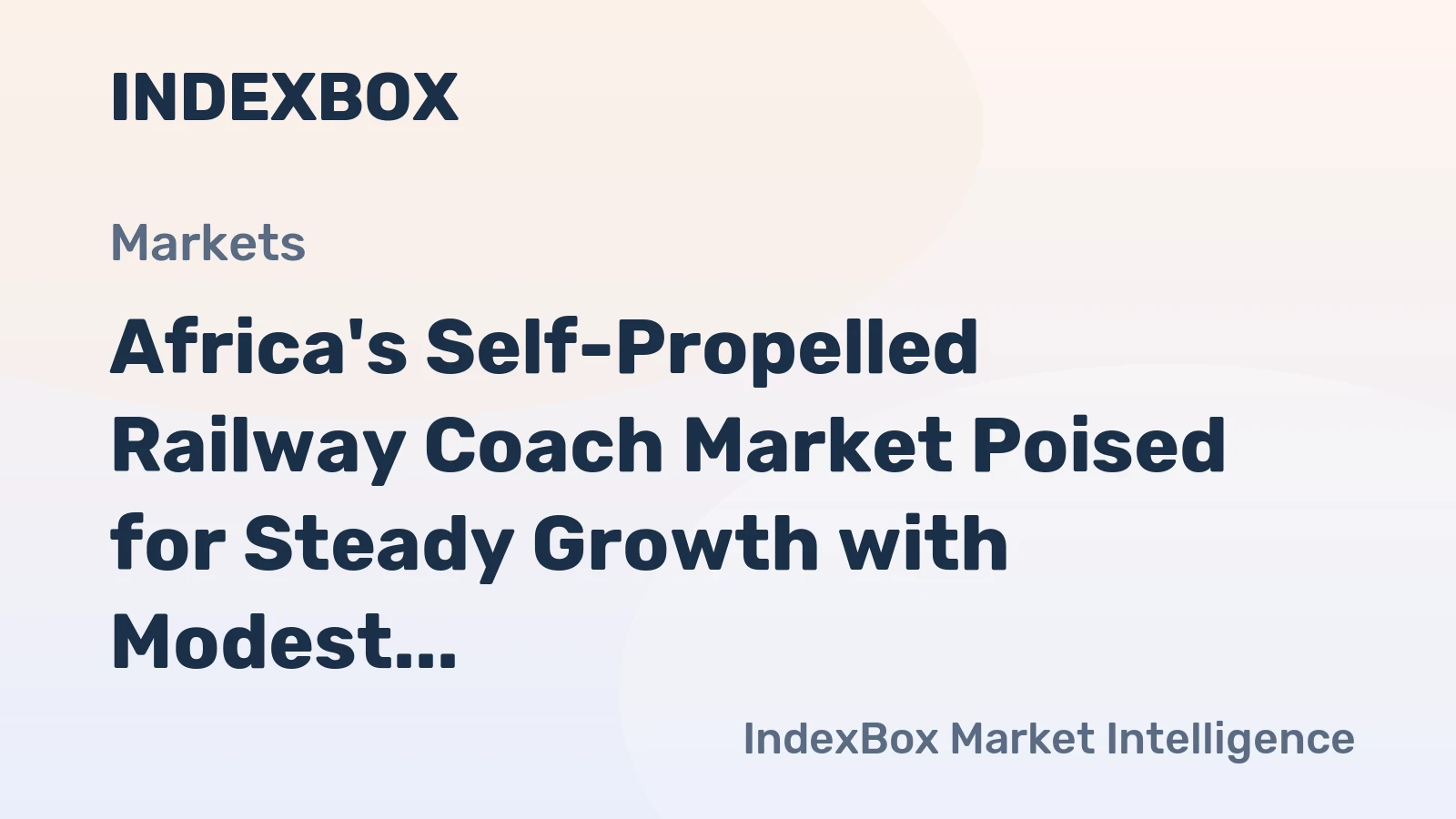 Africa's Self-Propelled Railway Coach Market Poised for Steady Growth with Modest CAGR