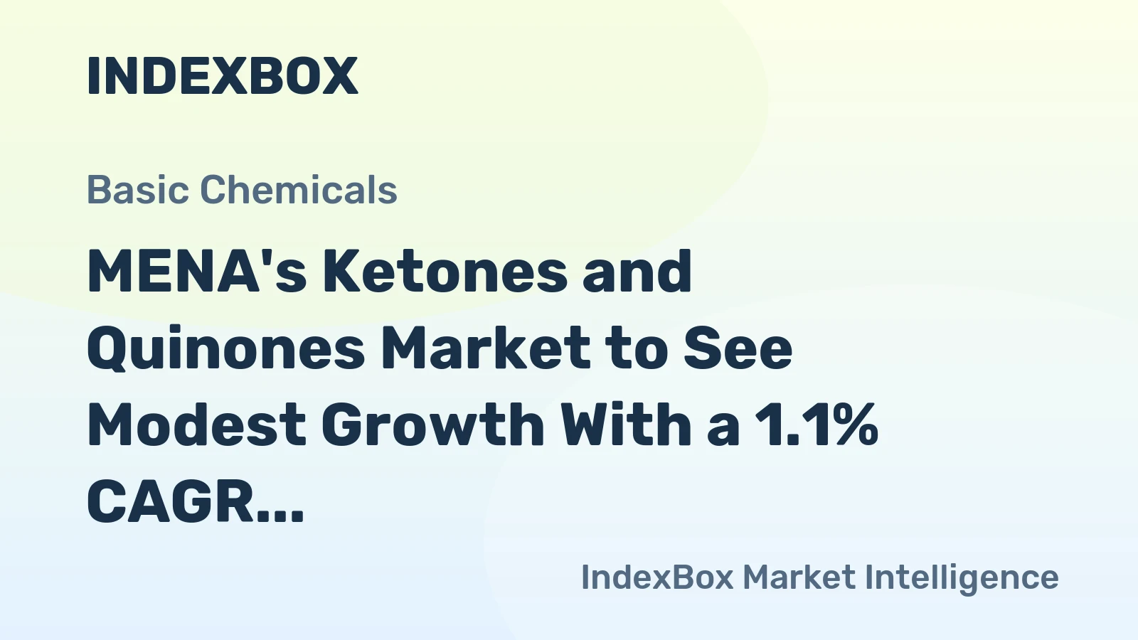 MENA's Ketones and Quinones Market to See Modest Growth With a 1.1% CAGR Through 2035