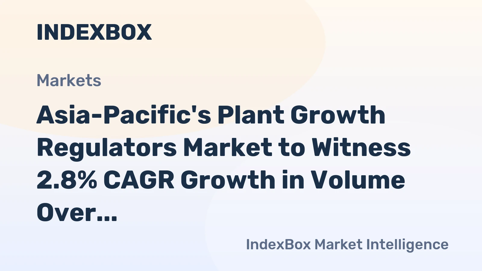 Asia-Pacific's Plant Growth Regulators Market to Witness 2.8% CAGR Growth in Volume Over Next Decade