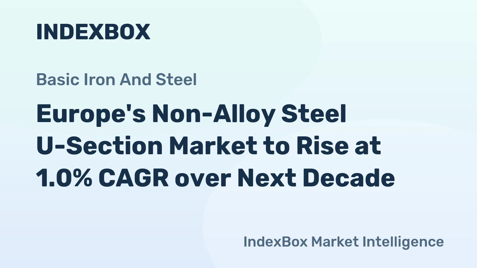 Europe's Non-Alloy Steel U-Section Market to Rise at 1.0% CAGR over Next Decade