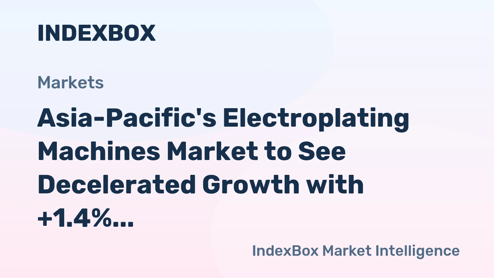 Asia-Pacific's Electroplating Machines Market to See Decelerated Growth with +1.4% CAGR from 2024 to 2035