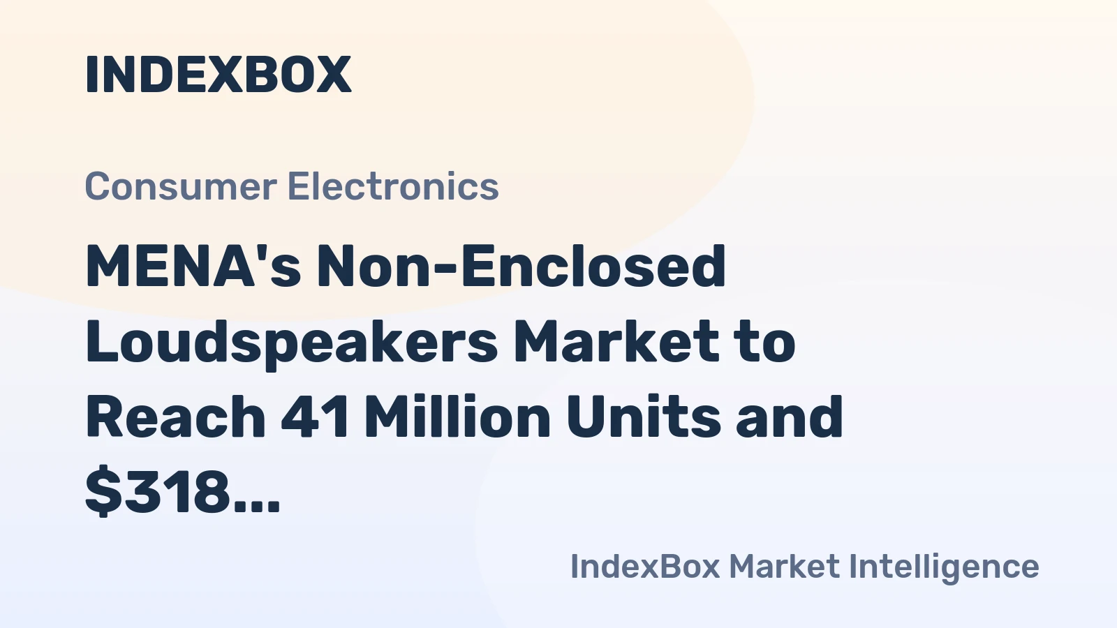 MENA's Non-Enclosed Loudspeakers Market to Reach 41 Million Units and $318 Million by 2035