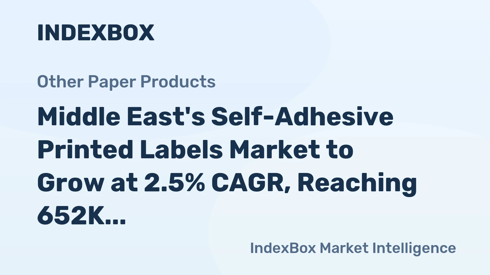 Middle East's Self-Adhesive Printed Labels Market to Grow at 2.5% CAGR, Reaching 652K tons by 2035