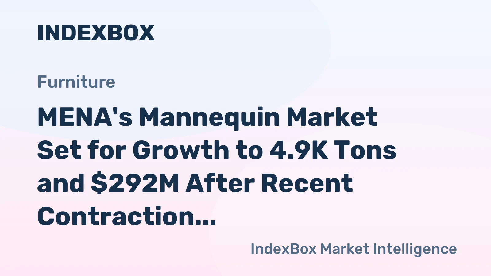 MENA's Mannequin Market Set for Growth to 4.9K Tons and $292M After Recent Contraction