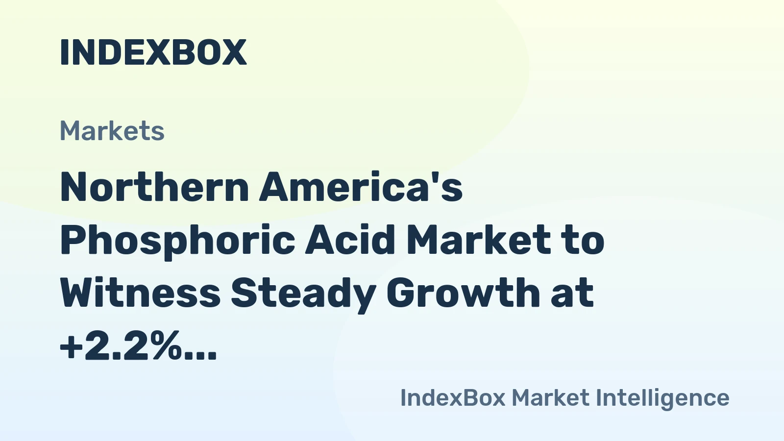 Northern America's Phosphoric Acid Market to Witness Steady Growth at +2.2% CAGR from 2024 to 2035