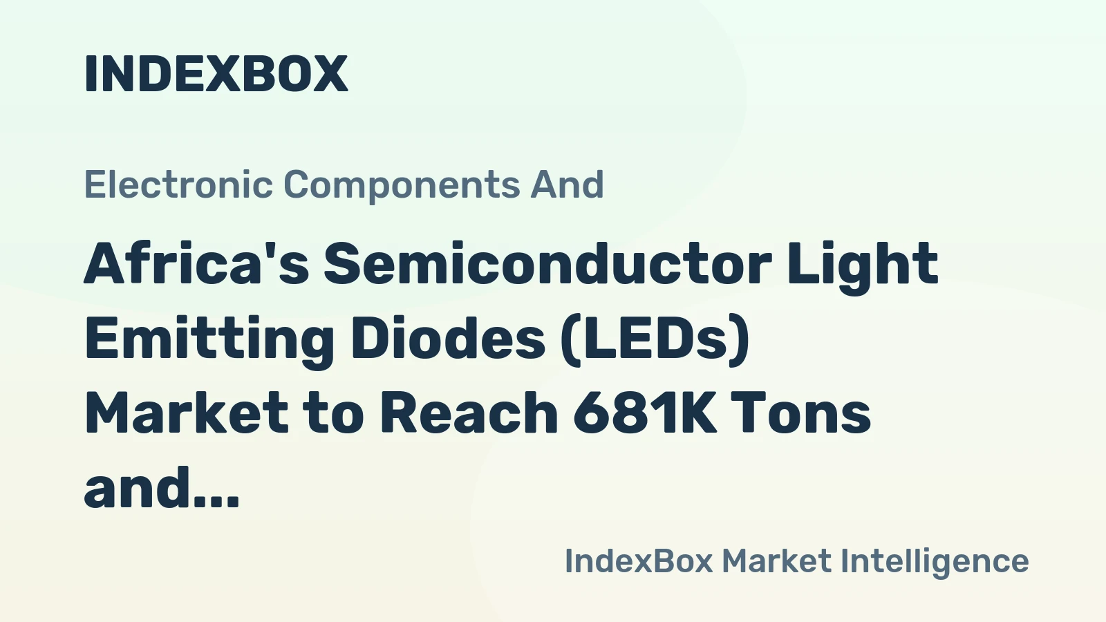 Africa's Semiconductor Light Emitting Diodes (LEDs) Market to Reach 681K Tons and $7.9B by 2035