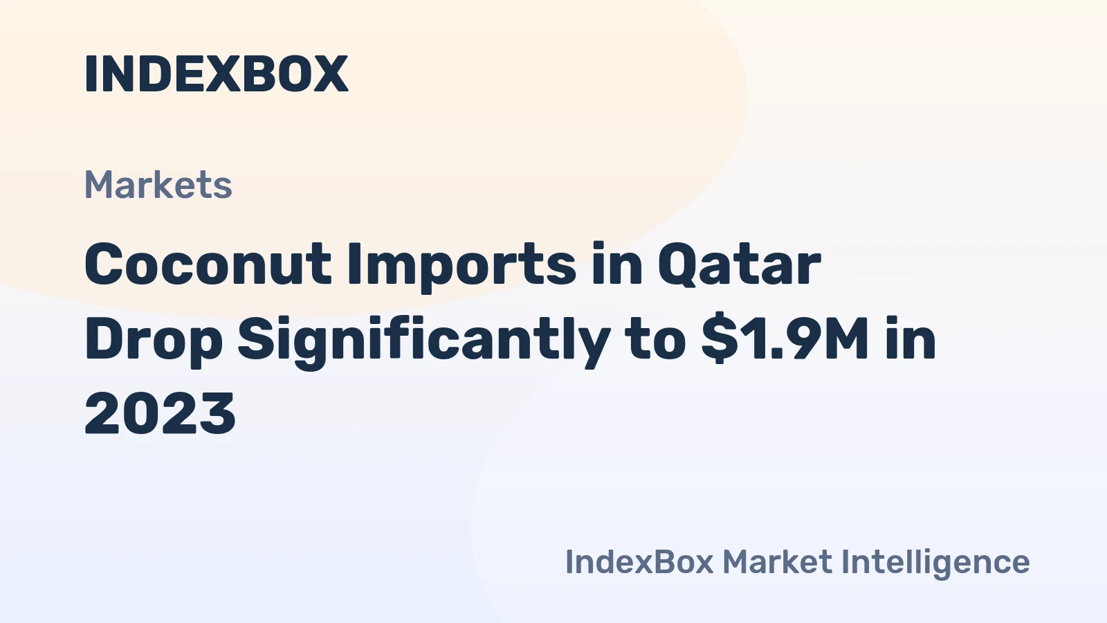 Coconut Imports in Qatar Drop Significantly to $1.9M in 2023