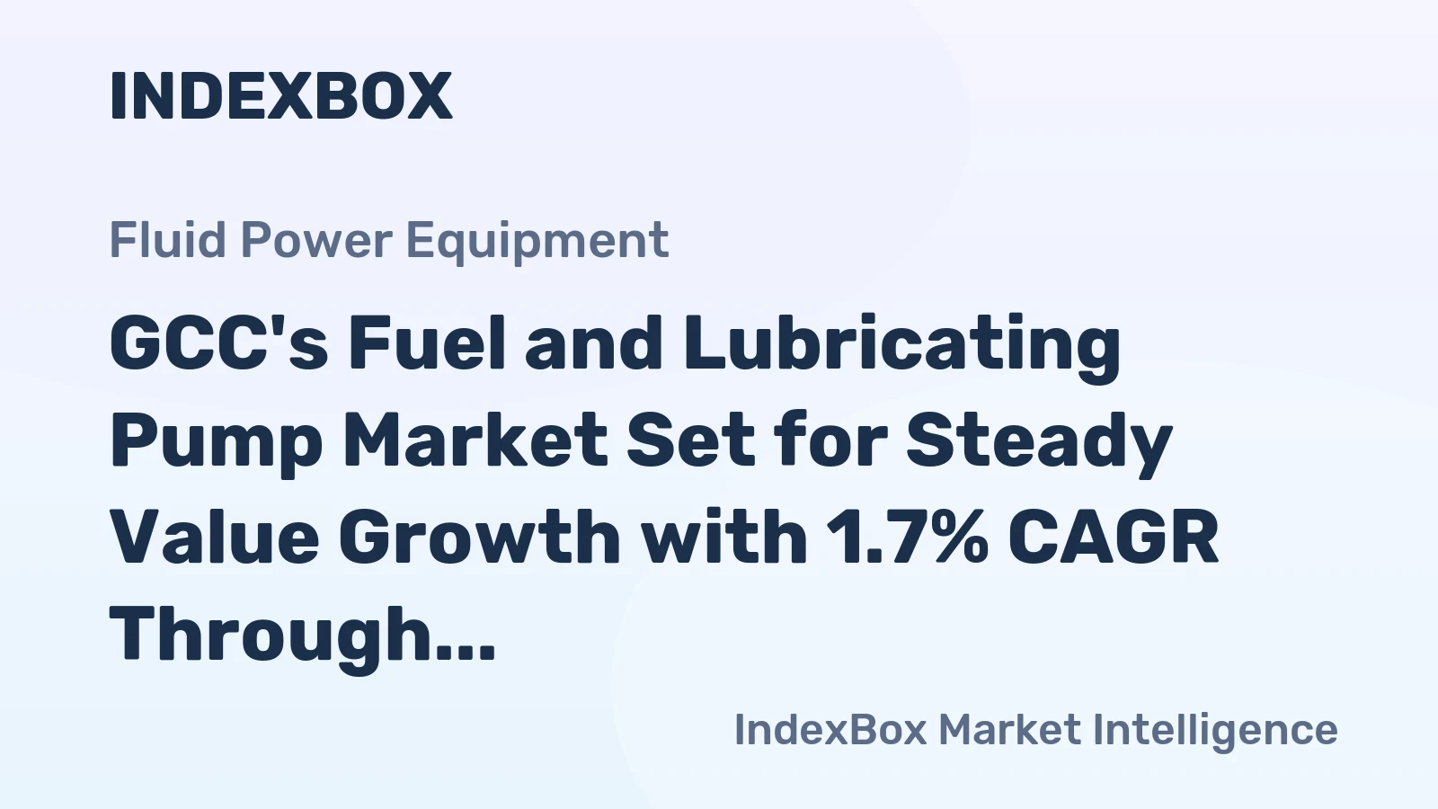 GCC's Fuel and Lubricating Pump Market Set for Steady Value Growth with 1.7% CAGR Through 2035