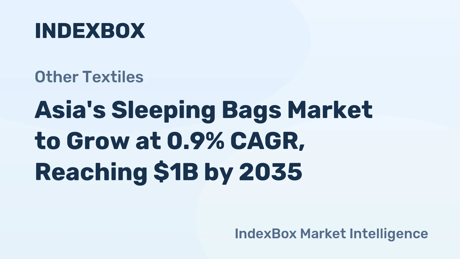 Asia's Sleeping Bags Market to Grow at 0.9% CAGR, Reaching $1B by 2035