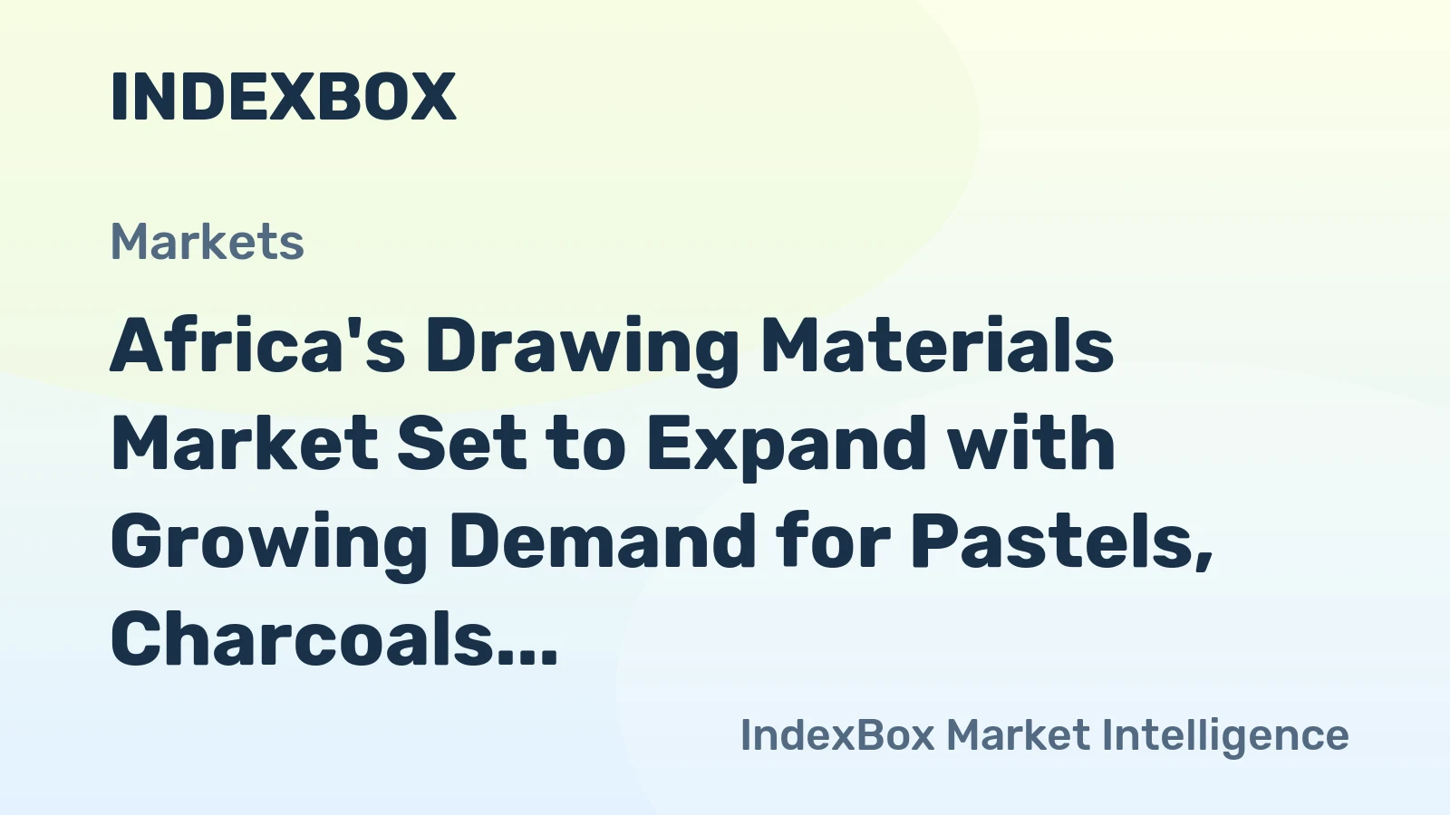 Africa's Drawing Materials Market Set to Expand with Growing Demand for Pastels, Charcoals, and Chalks, Reaching 20K Tons and $46M by 2035