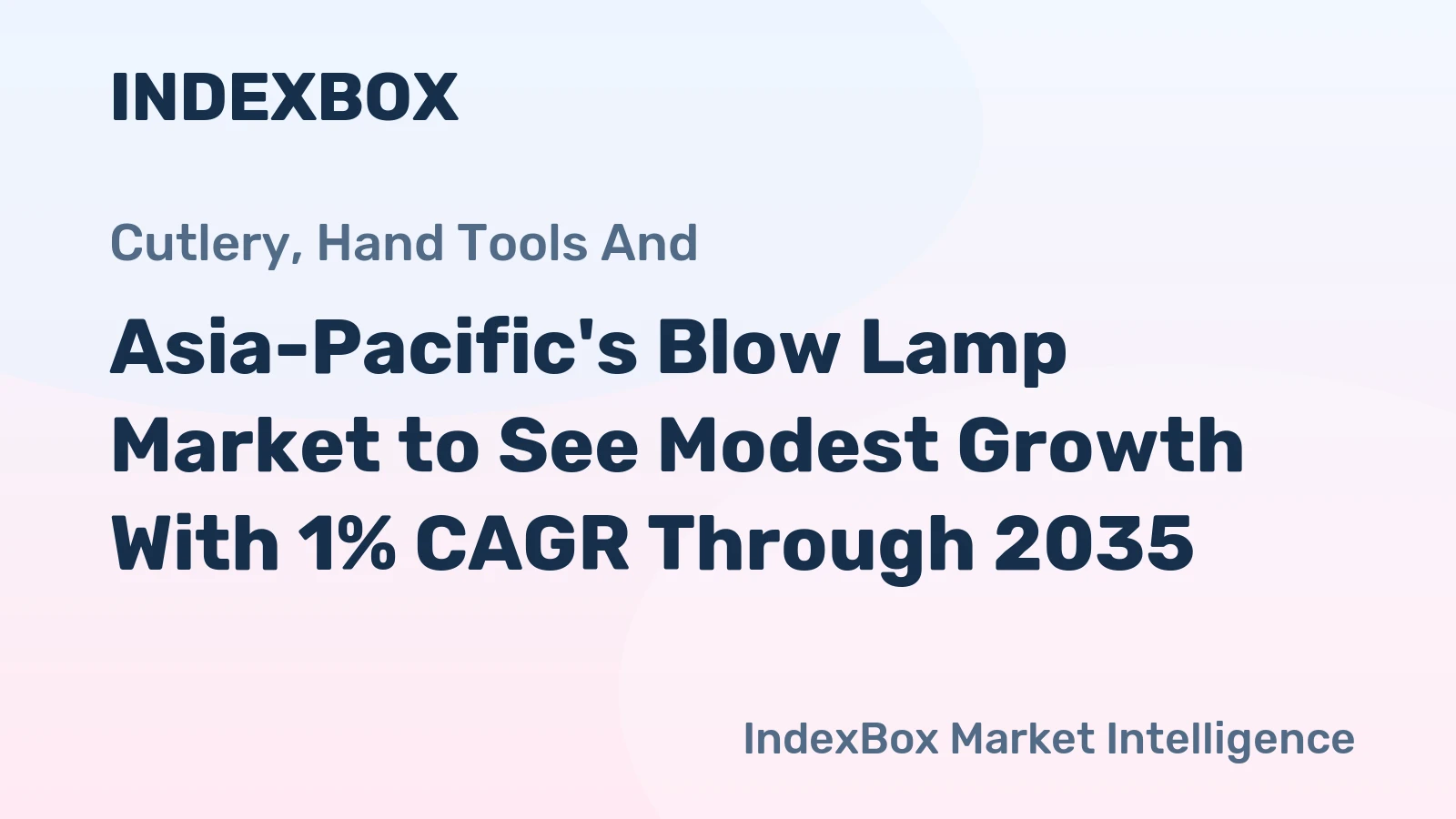 Asia-Pacific's Blow Lamp Market to See Modest Growth With 1% CAGR Through 2035