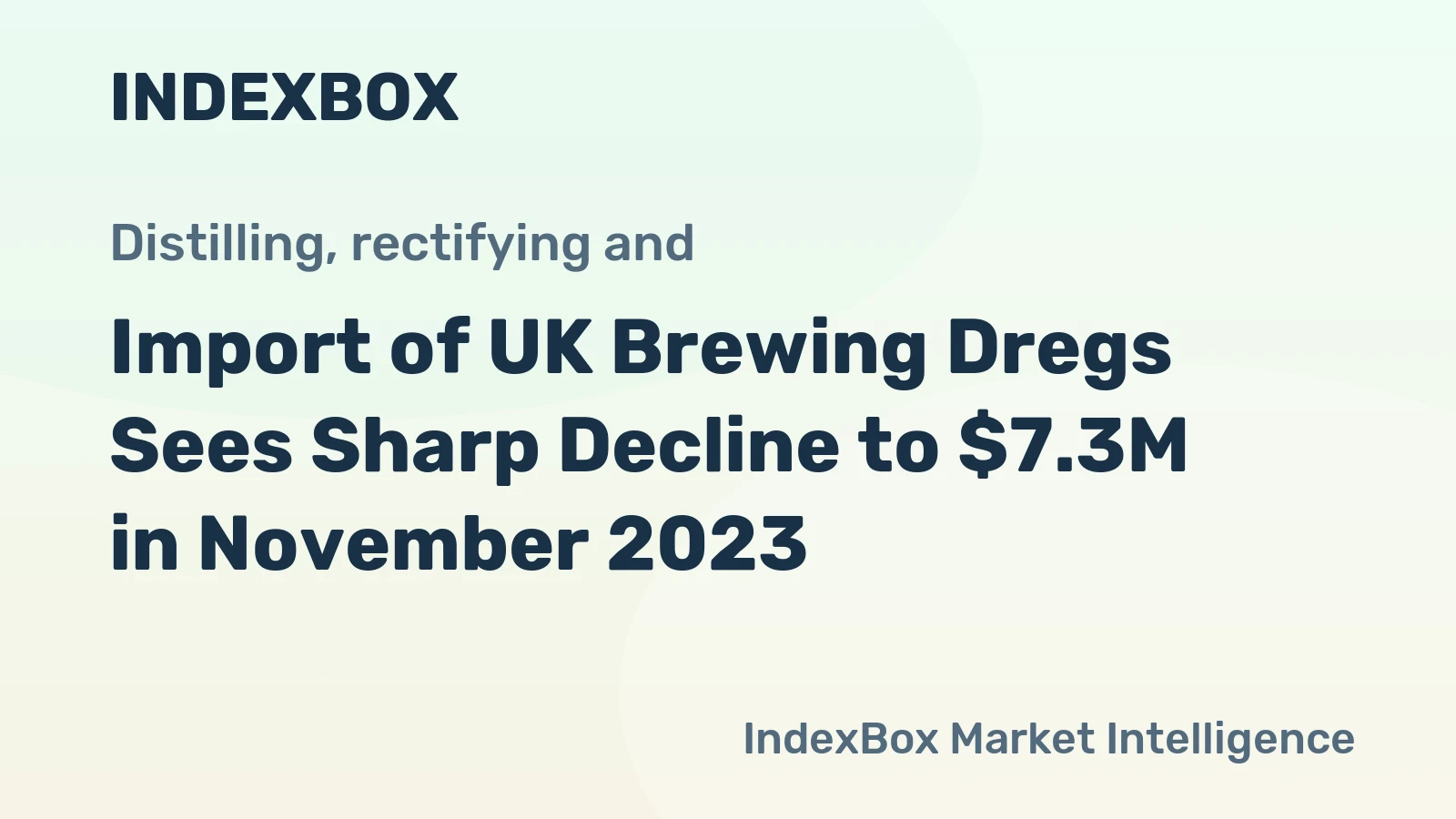Import of UK Brewing Dregs Sees Sharp Decline to $7.3M in November 2023