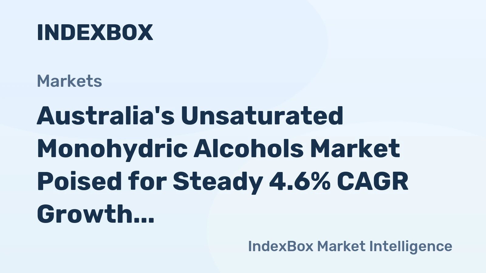 Australia's Unsaturated Monohydric Alcohols Market Poised for Steady 4.6% CAGR Growth Through 2035