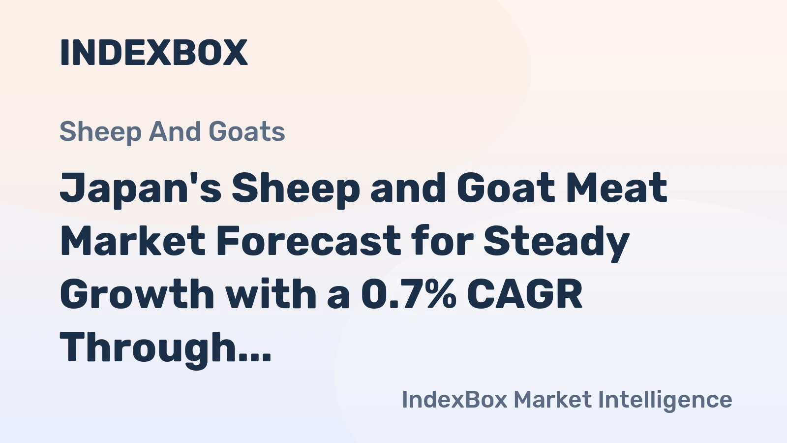 Japan's Sheep and Goat Meat Market Forecast for Steady Growth with a 0.7% CAGR Through 2035