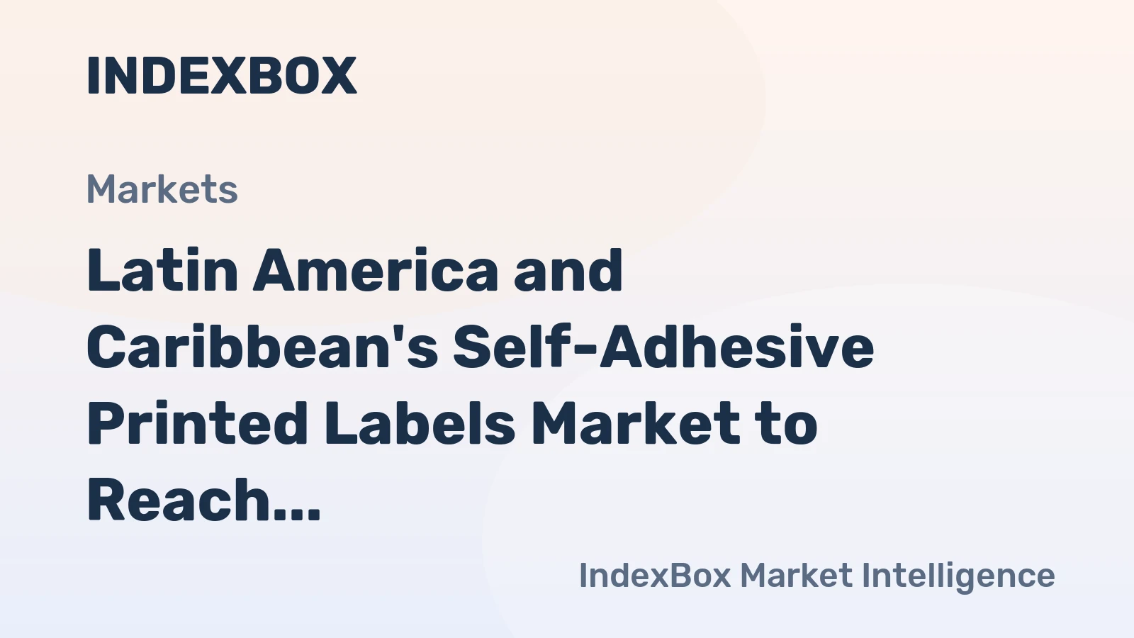 Latin America and Caribbean's Self-Adhesive Printed Labels Market to Reach 466K Tons by 2035 with +0.7% CAGR Growth