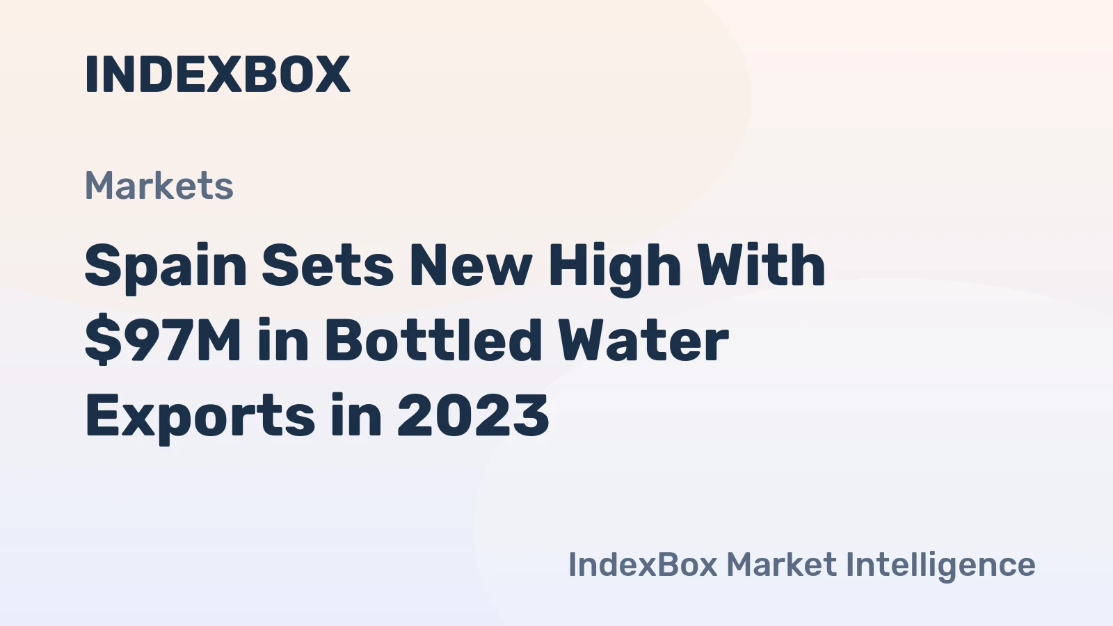 Spain Sets New High With $97M in Bottled Water Exports in 2023