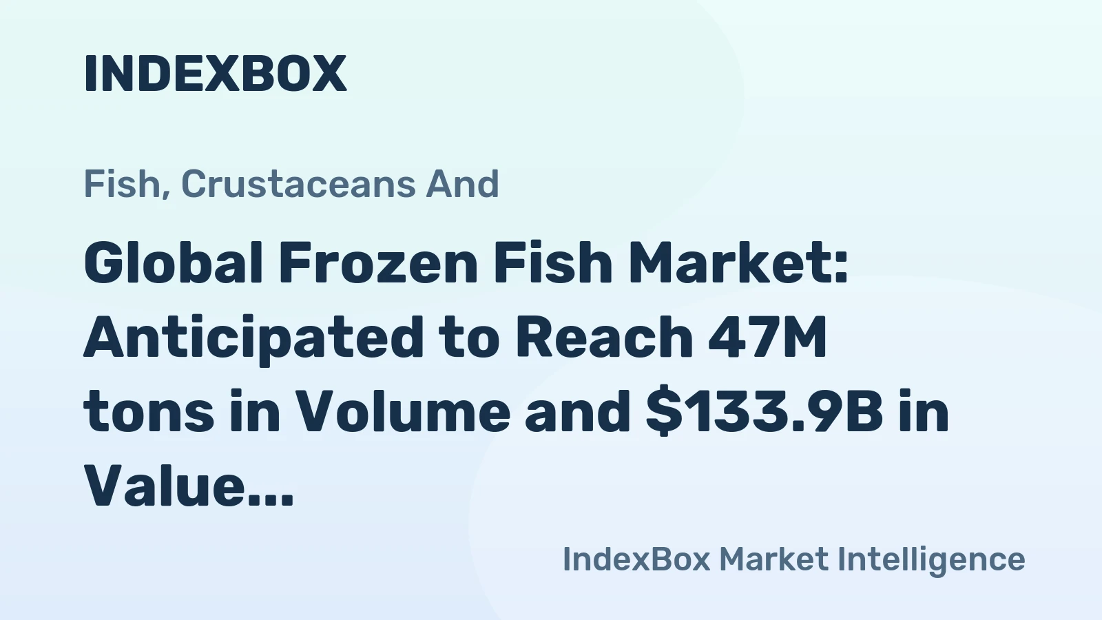Global Frozen Fish Market: Anticipated to Reach 47M tons in Volume and $133.9B in Value by 2035