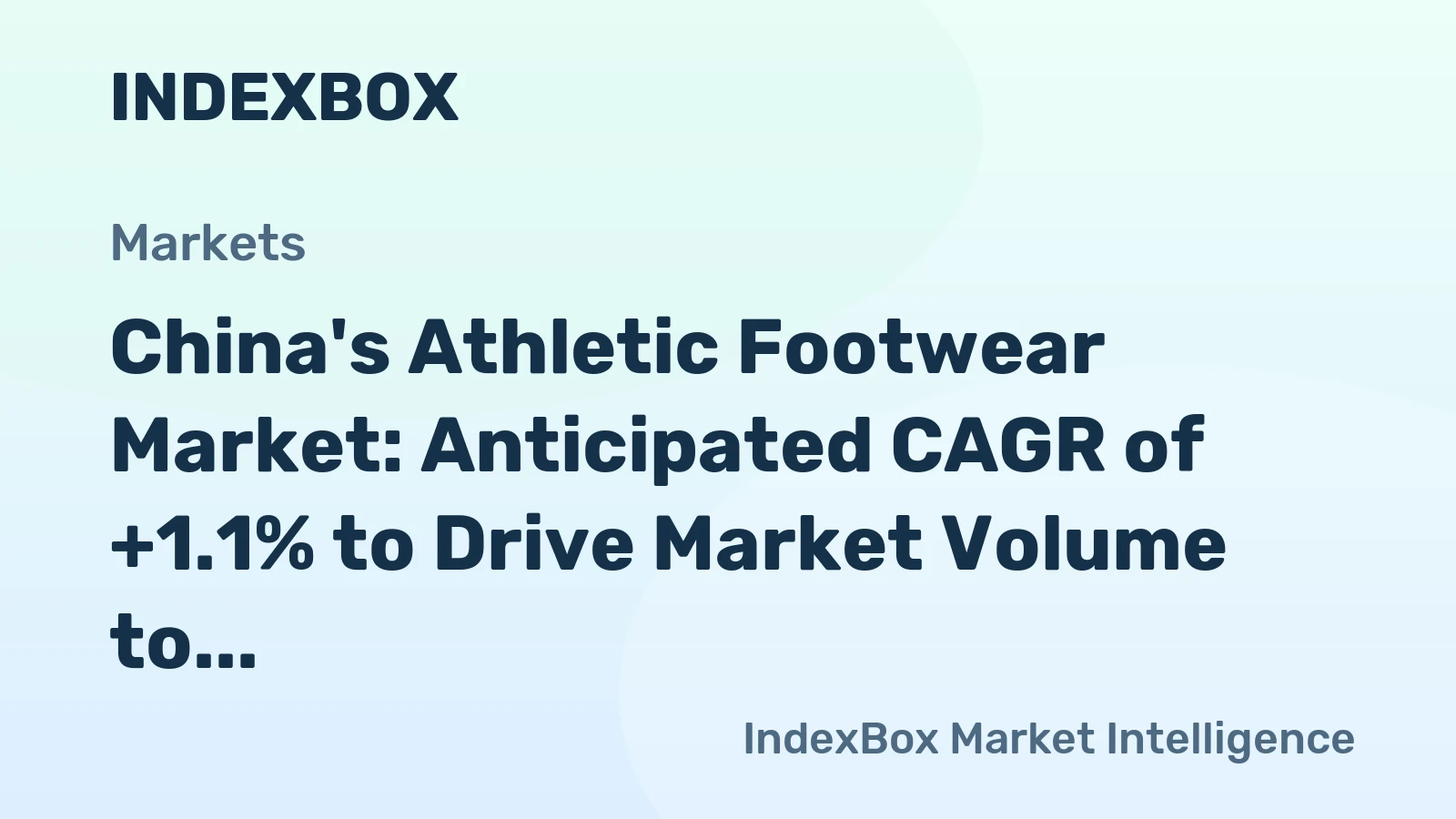 China's Athletic Footwear Market: Anticipated CAGR of +1.1% to Drive Market Volume to 289M Pairs by 2035