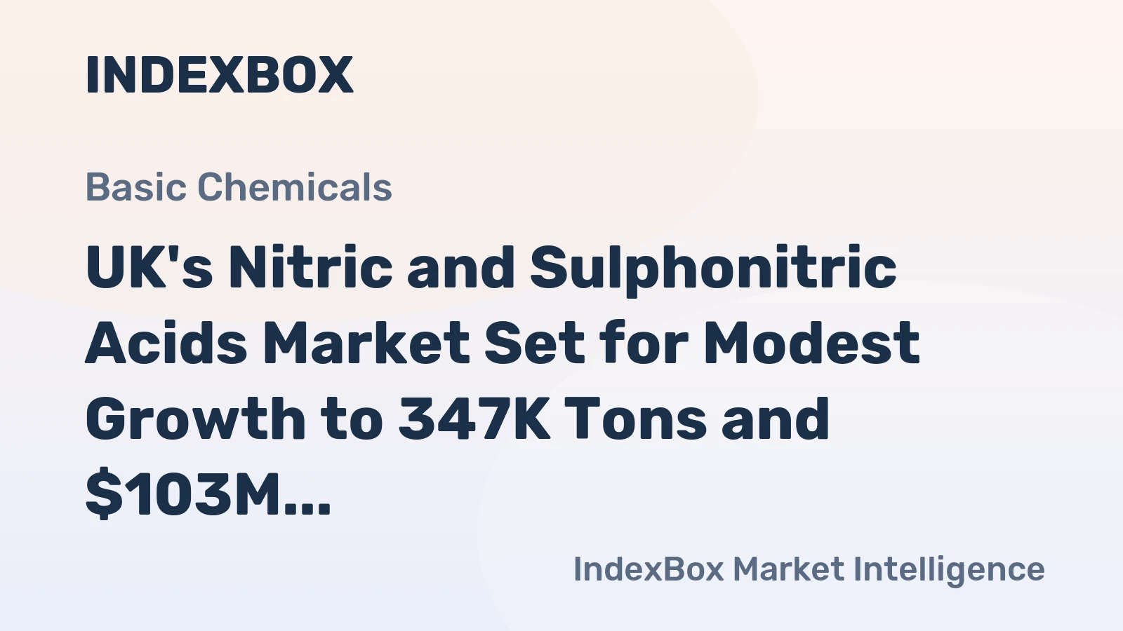UK's Nitric and Sulphonitric Acids Market Set for Modest Growth to 347K Tons and $103M
