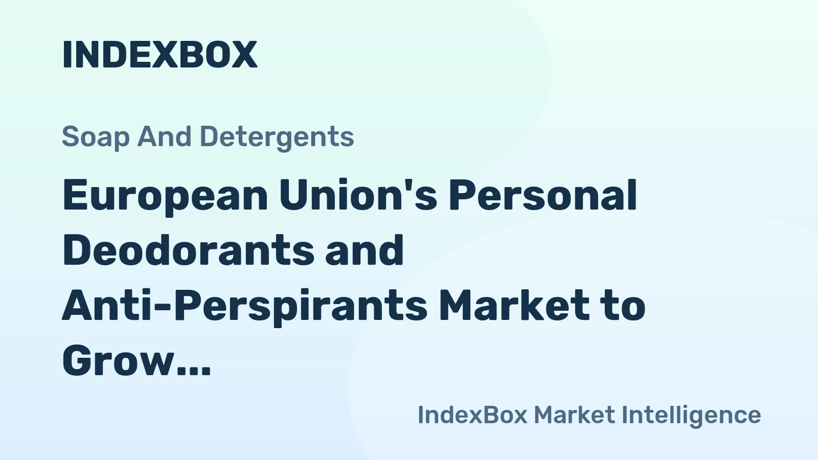 European Union's Personal Deodorants and Anti-Perspirants Market to Grow at CAGR of +0.6% from 2024-2035