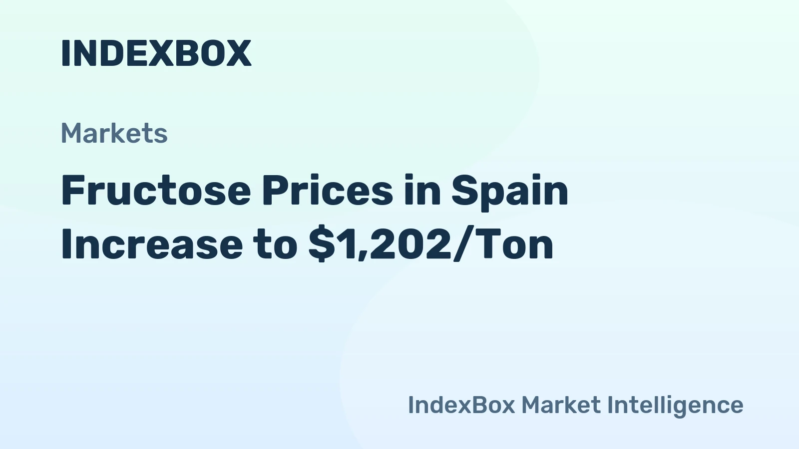 Fructose Prices in Spain Increase to $1,202/Ton