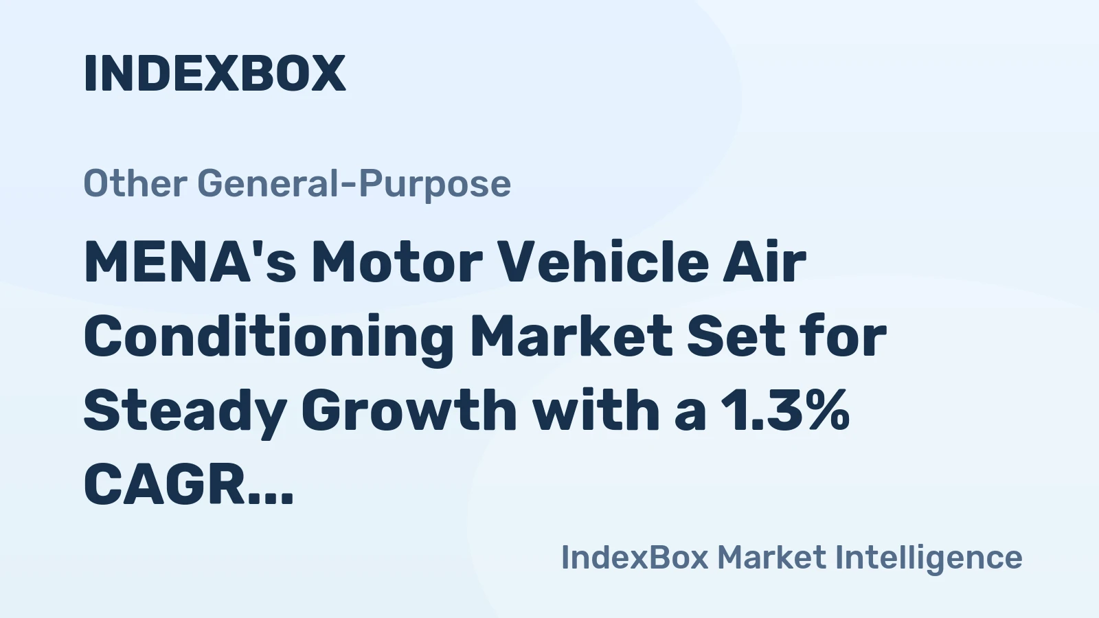MENA's Motor Vehicle Air Conditioning Market Set for Steady Growth with a 1.3% CAGR