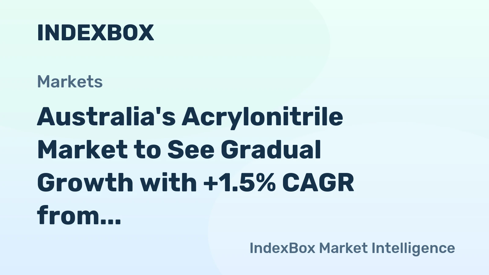 Australia's Acrylonitrile Market to See Gradual Growth with +1.5% CAGR from 2024 to 2035