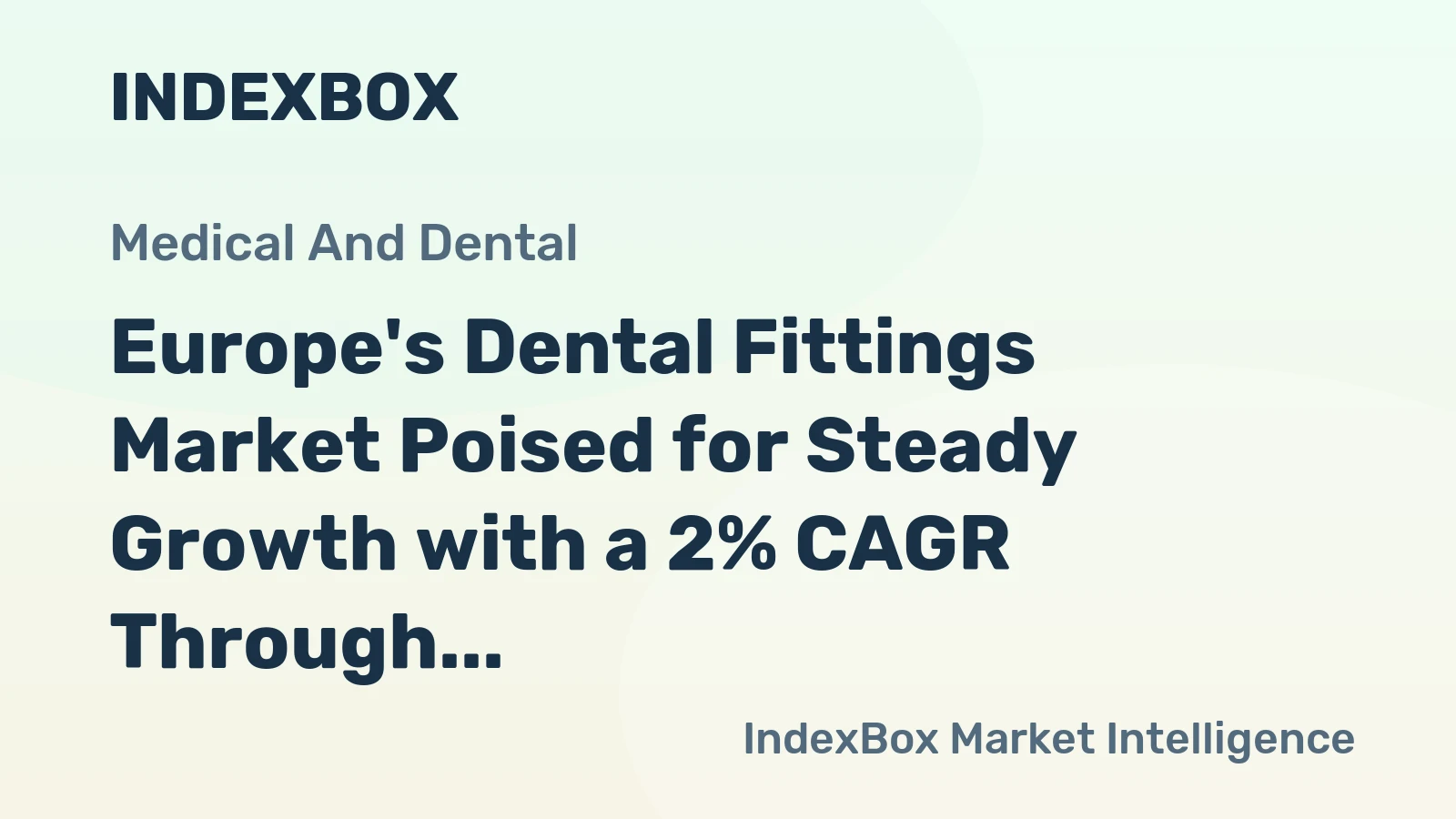Europe's Dental Fittings Market Poised for Steady Growth with a 2% CAGR Through 2035