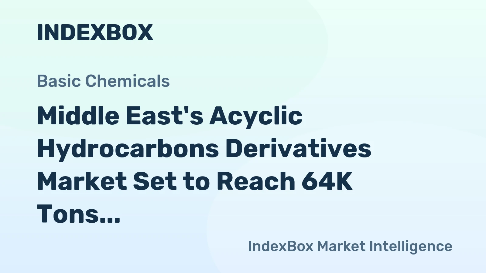 Middle East's Acyclic Hydrocarbons Derivatives Market Set to Reach 64K Tons and $390M