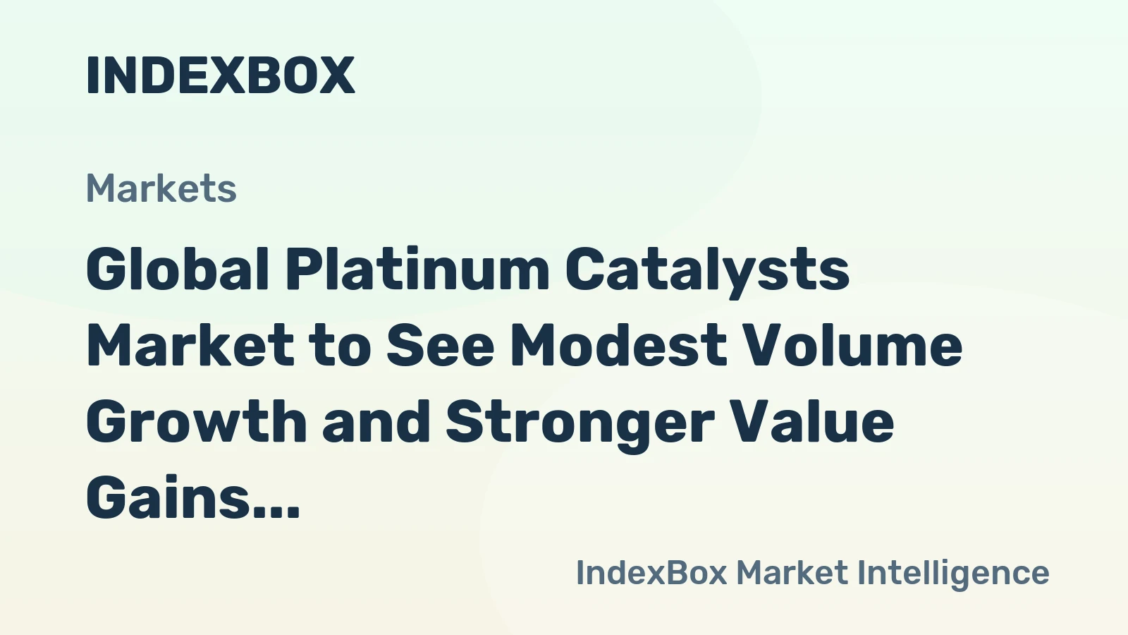 Global Platinum Catalysts Market to See Modest Volume Growth and Stronger Value Gains Through 2035