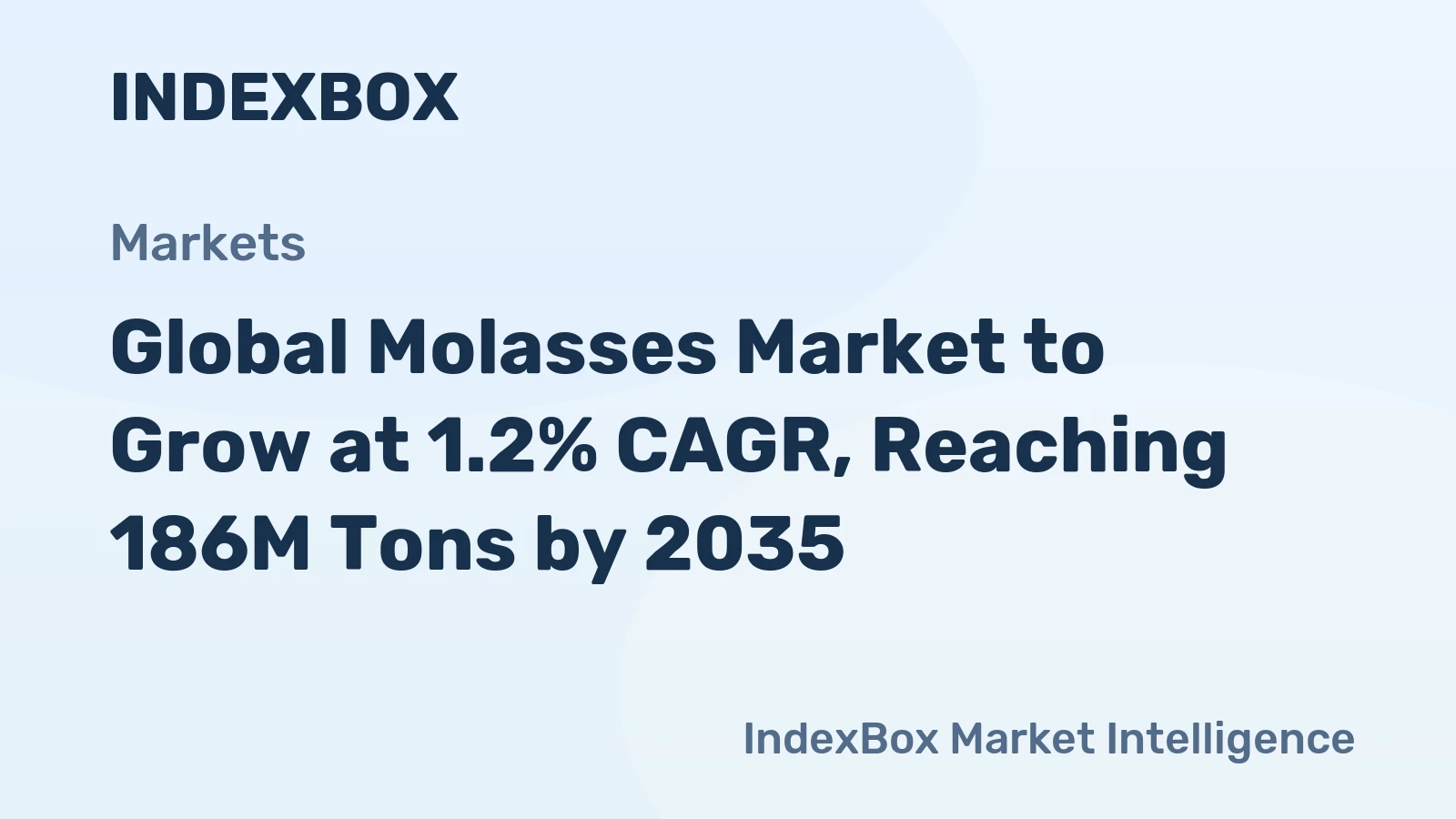 Global Molasses Market to Grow at 1.2% CAGR, Reaching 186M Tons by 2035