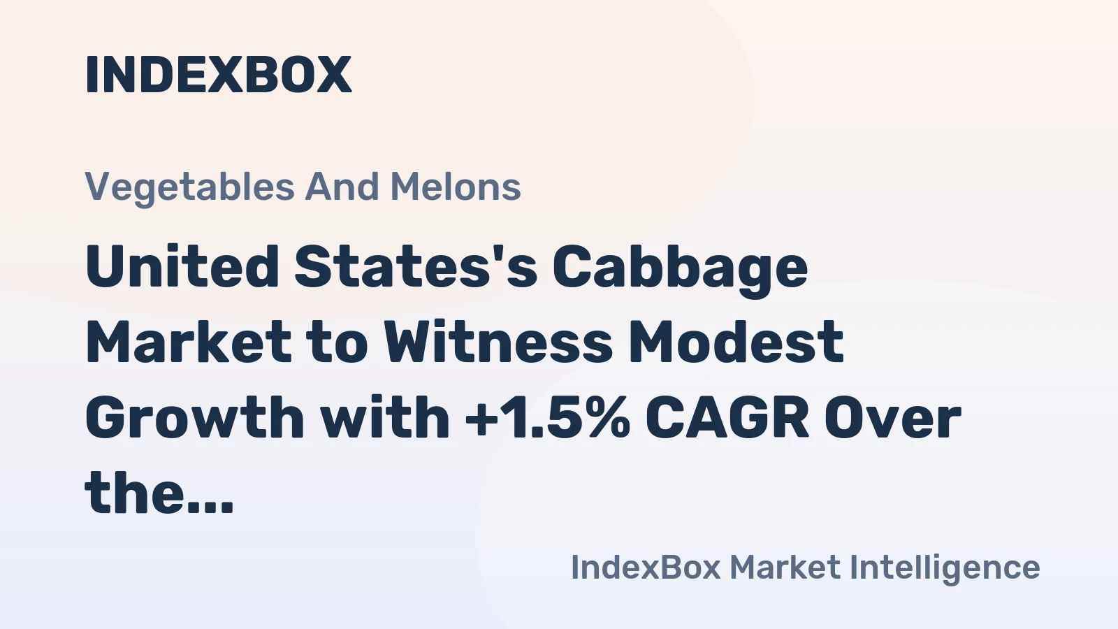 United States's Cabbage Market to Witness Modest Growth with +1.5% CAGR Over the Next Decade