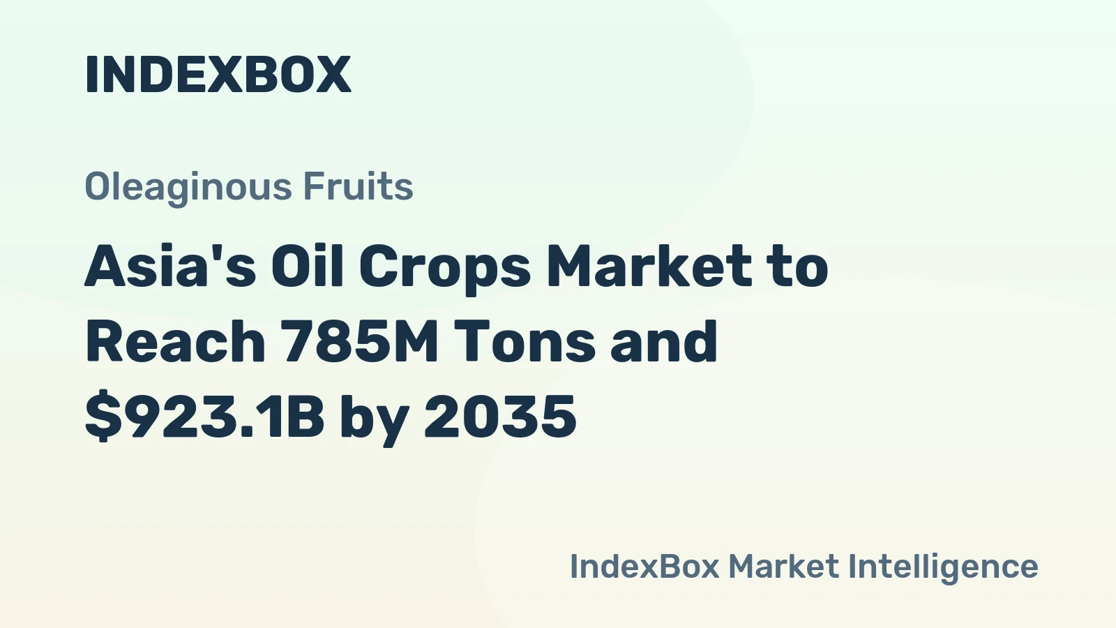 Asia's Oil Crops Market to Reach 785M Tons and $923.1B by 2035