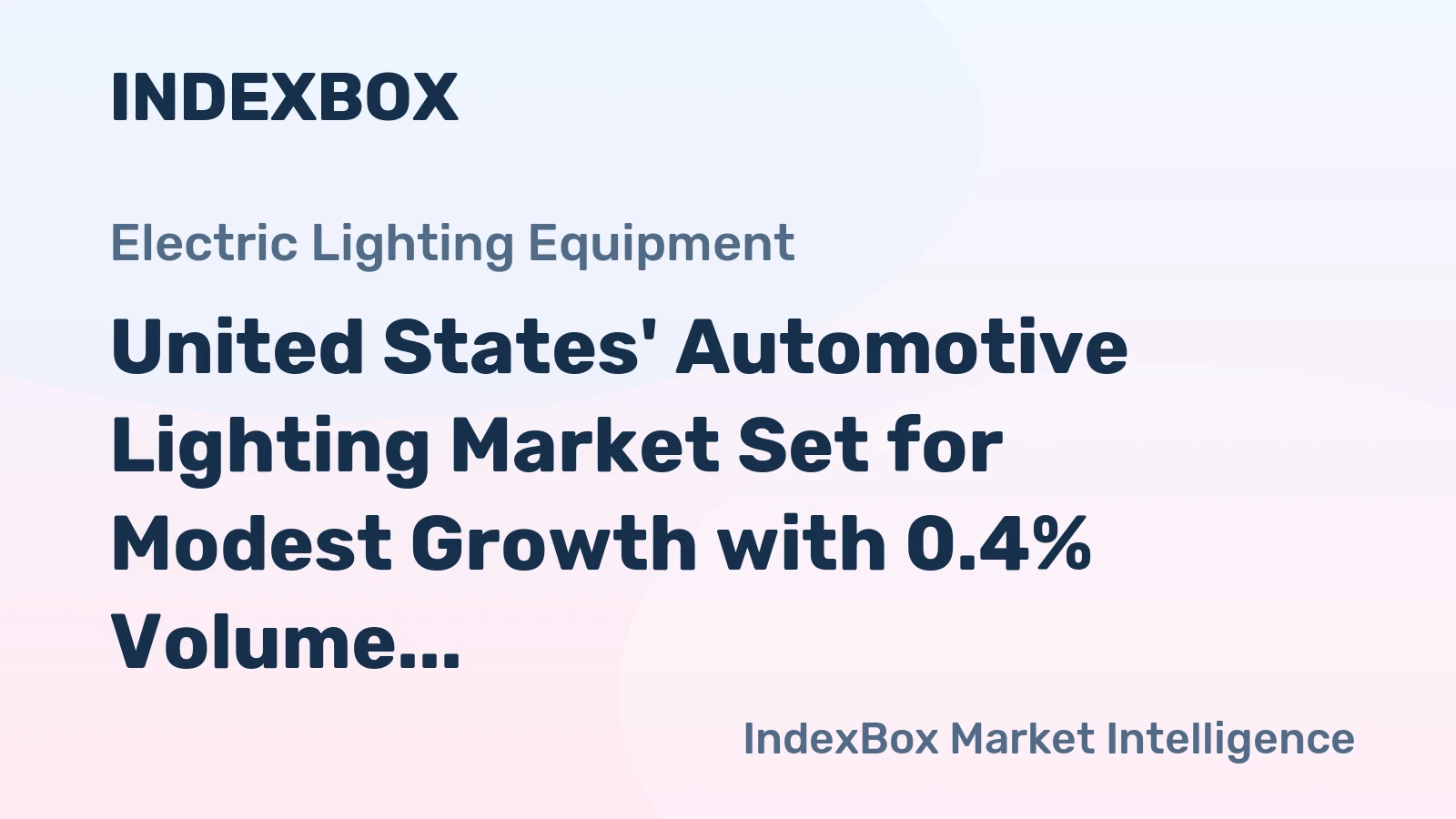 United States' Automotive Lighting Market Set for Modest Growth with 0.4% Volume CAGR Through 2035
