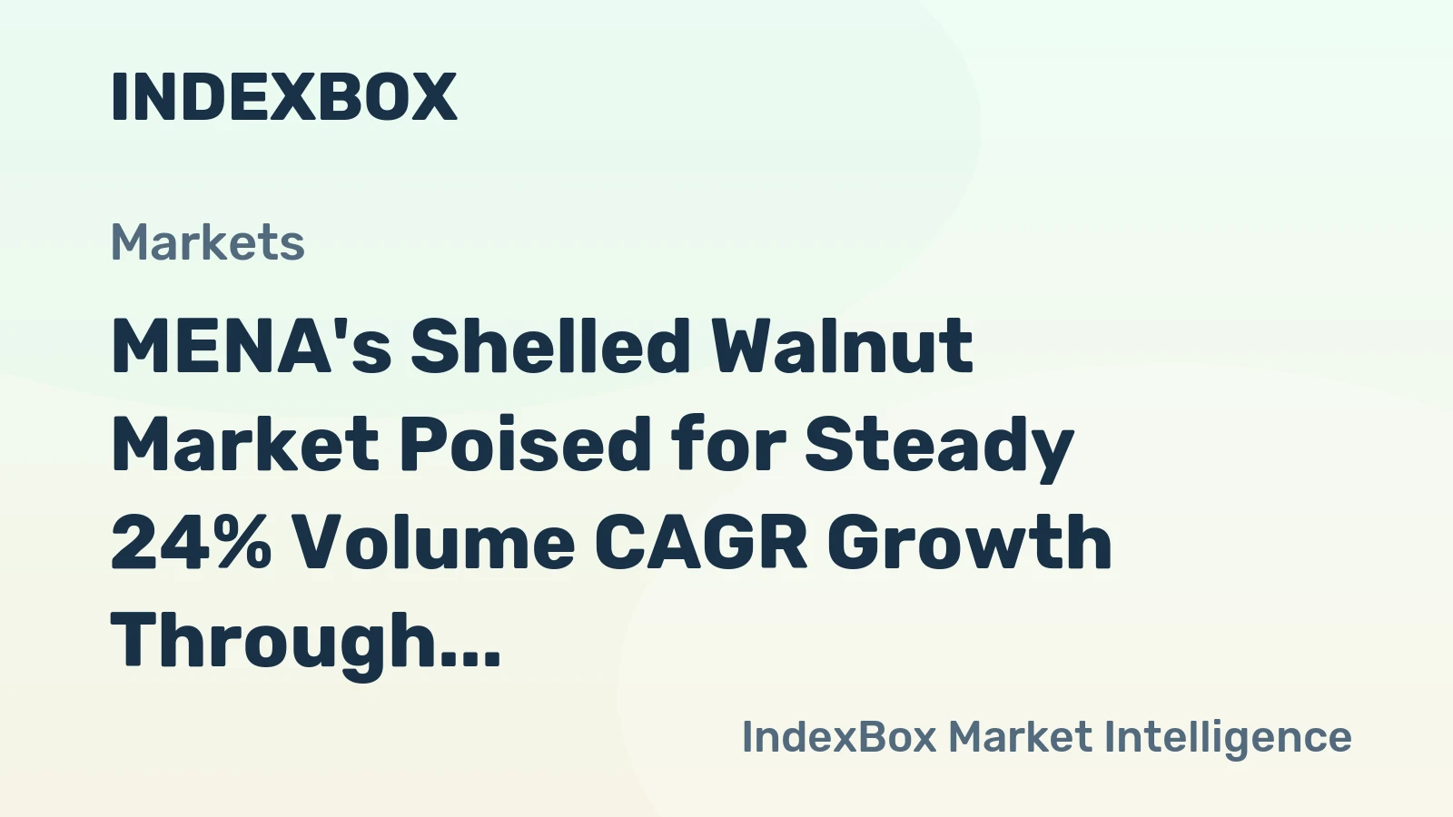 MENA's Shelled Walnut Market Poised for Steady 24% Volume CAGR Growth Through 2035
