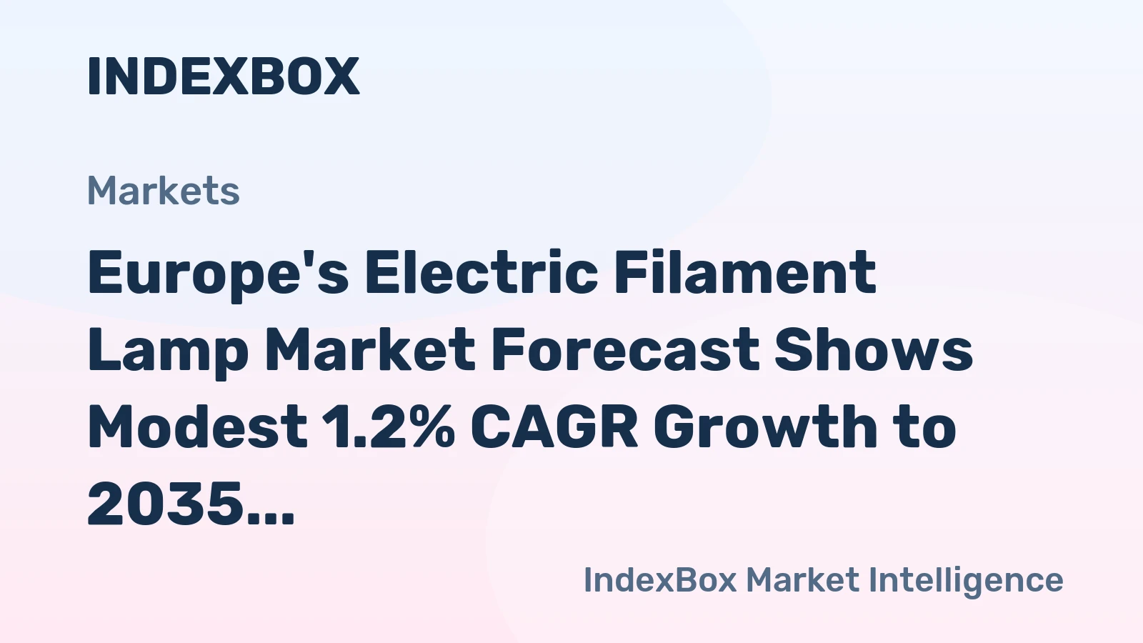 Europe's Electric Filament Lamp Market Forecast Shows Modest 1.2% CAGR Growth to 2035