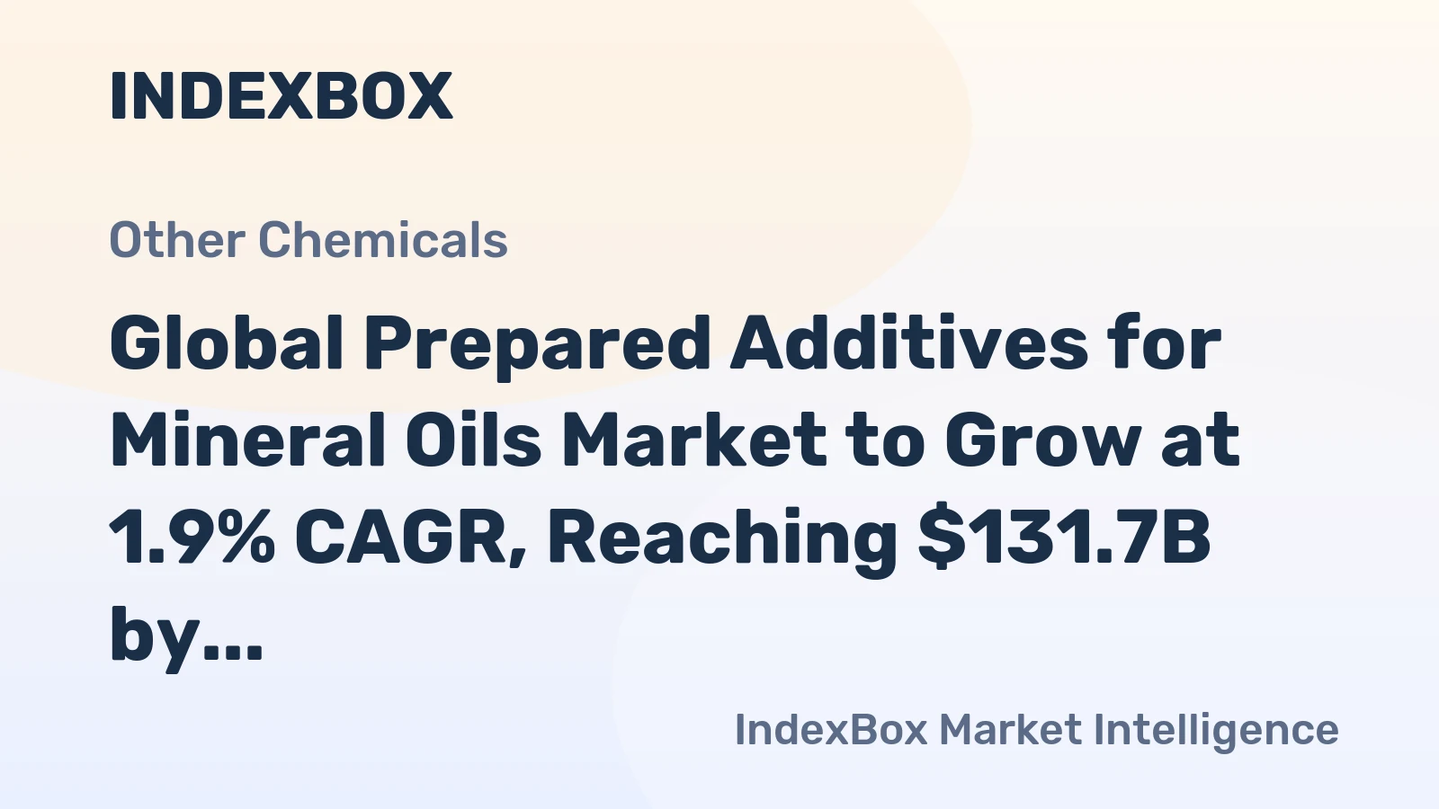 Global Prepared Additives for Mineral Oils Market to Grow at 1.9% CAGR, Reaching $131.7B by 2035