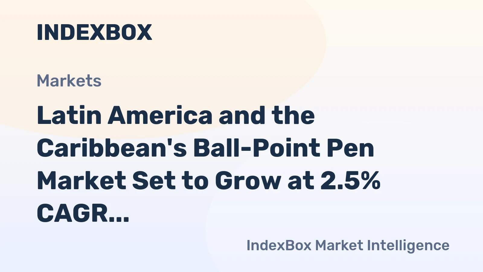 Latin America and the Caribbean's Ball-Point Pen Market Set to Grow at 2.5% CAGR, Reaching $646M by 2035