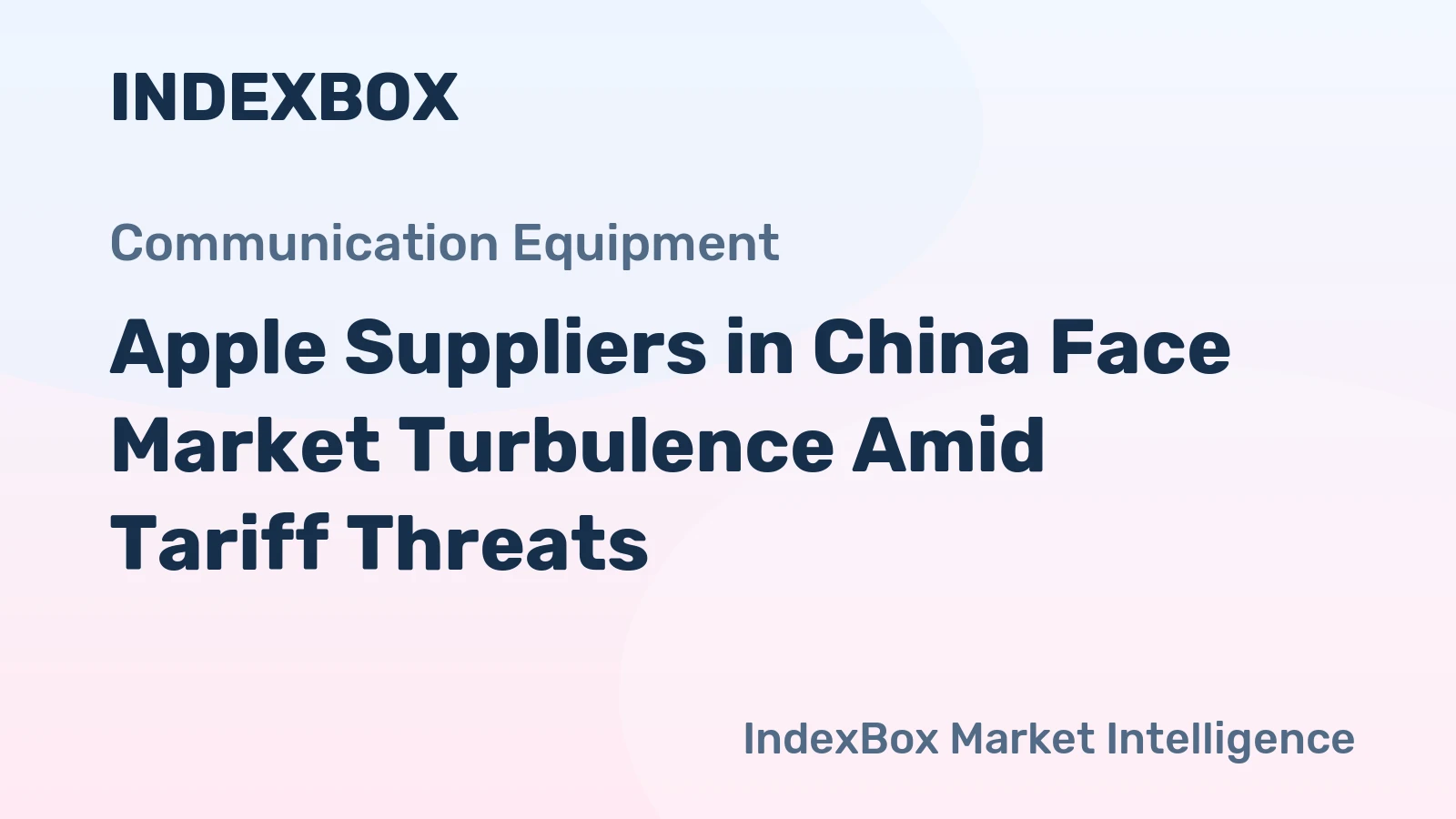 Apple Suppliers in China Face Market Turbulence Amid Tariff Threats
