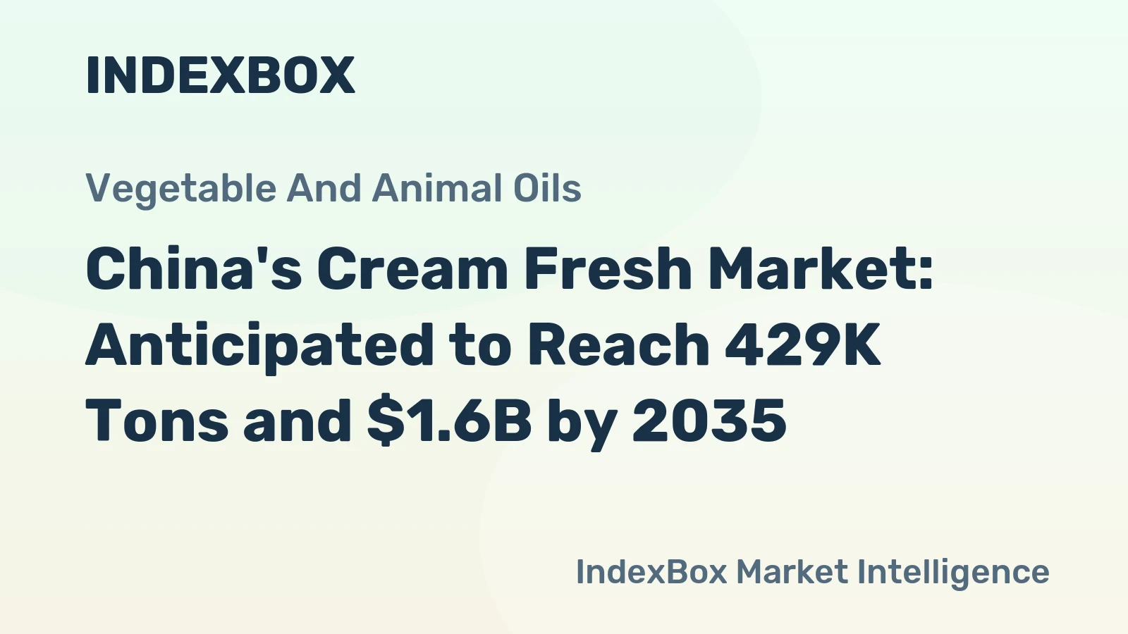China's Cream Fresh Market: Anticipated to Reach 429K Tons and $1.6B by 2035