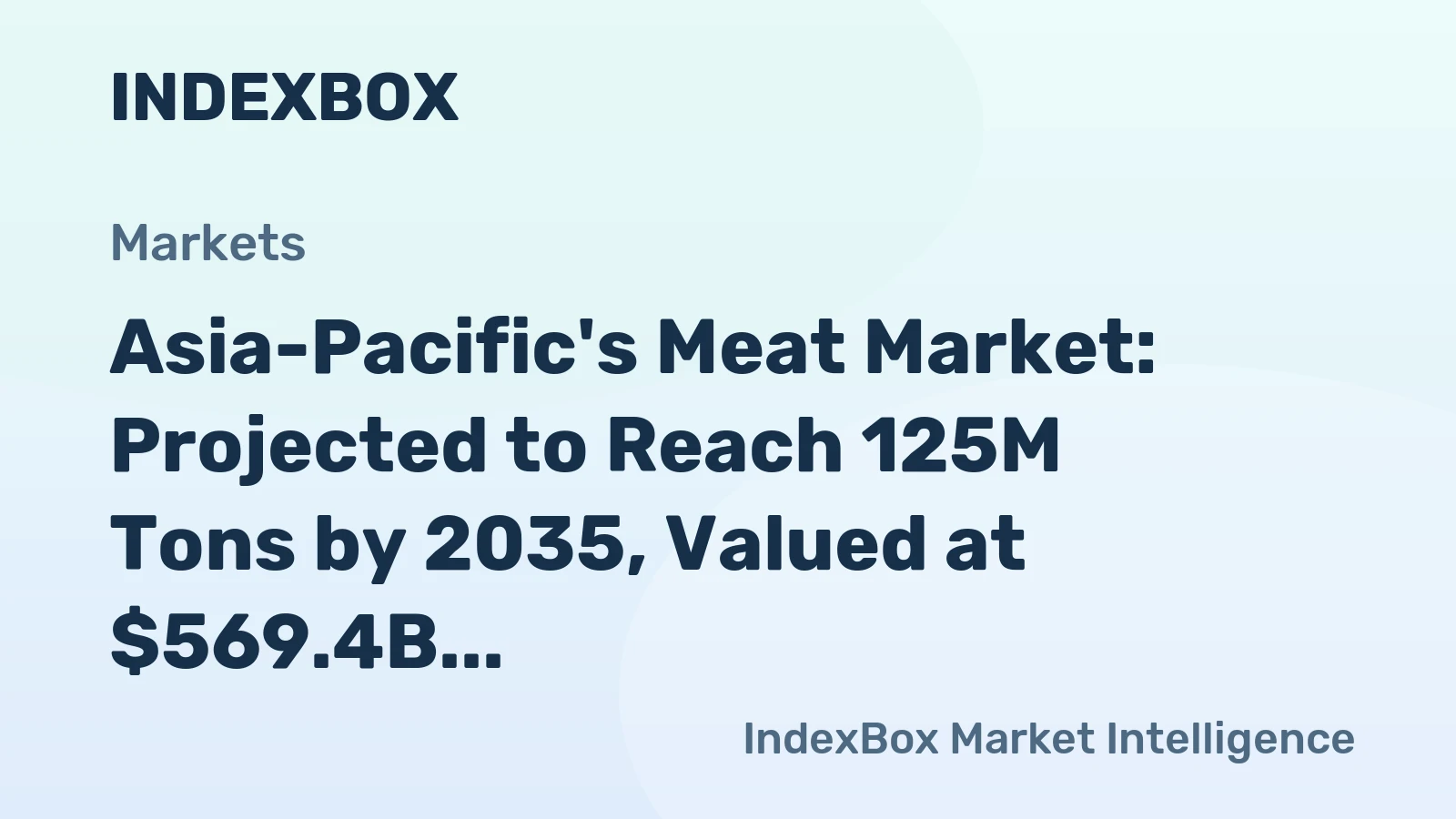 Asia-Pacific's Meat Market: Projected to Reach 125M Tons by 2035, Valued at $569.4B