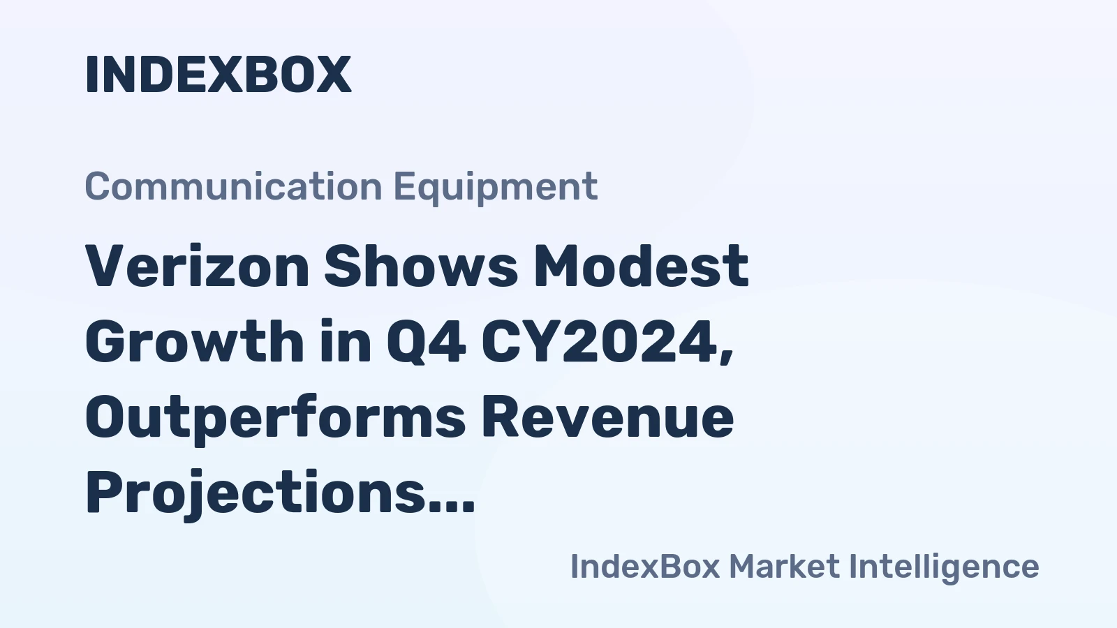Verizon Shows Modest Growth in Q4 CY2024, Outperforms Revenue Projections